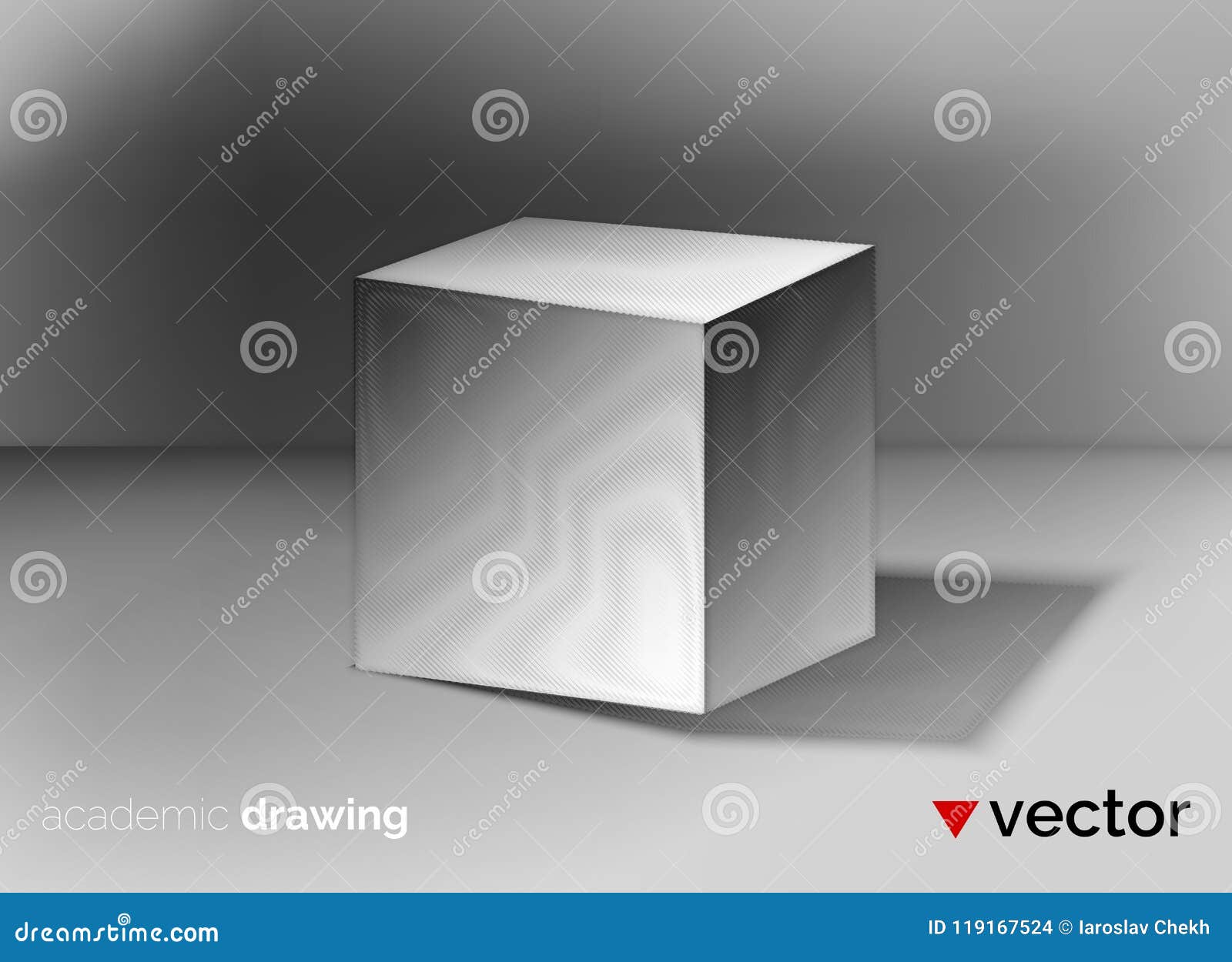 Drawing cube stock vector. Illustration of cube, handmade - 119167524