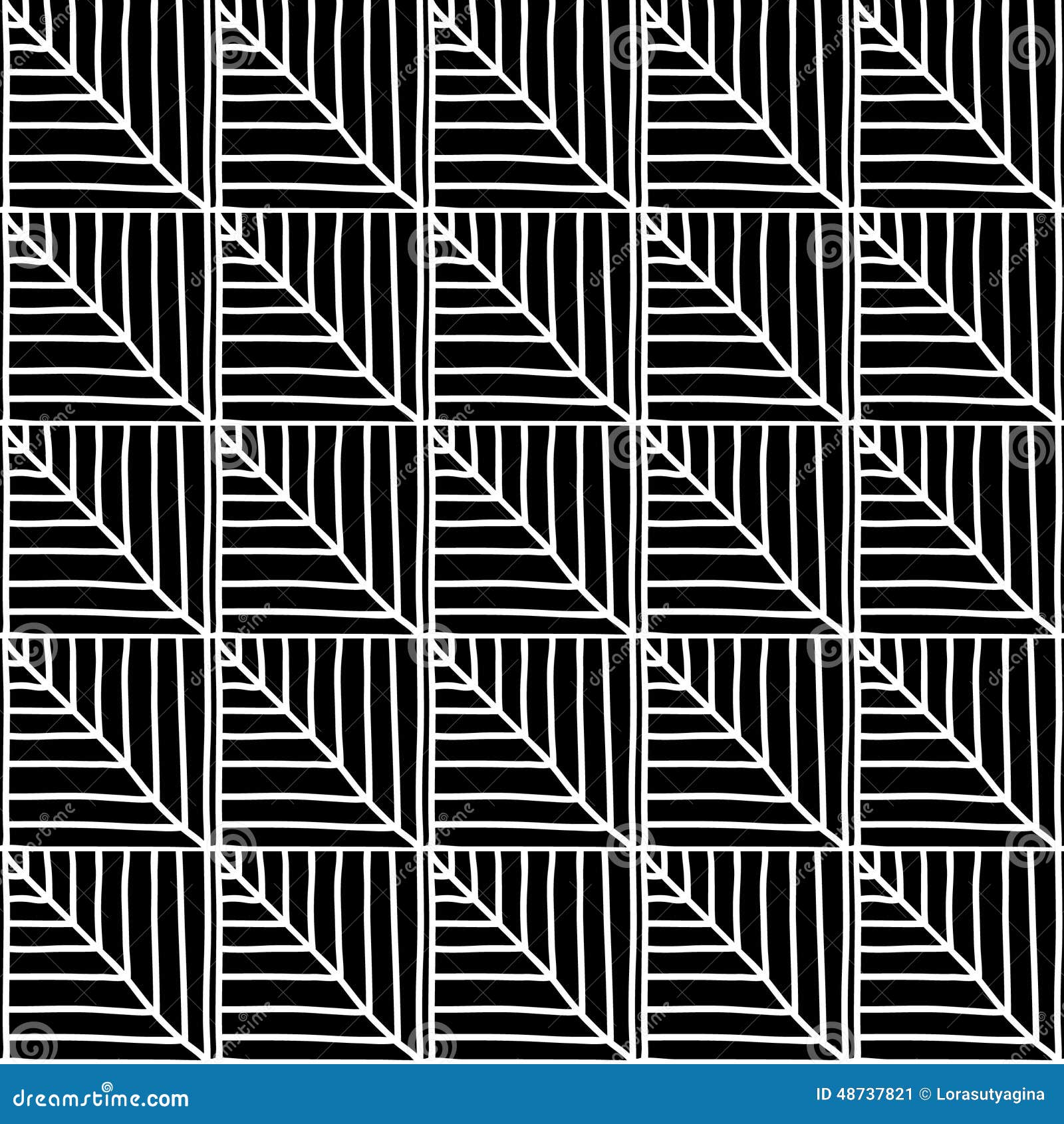 Monochrome African Ornamental Pattern. Stock Vector - Illustration of ...
