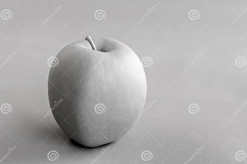 Monochrome apple stock image. Image of fruit, painted - 37260459