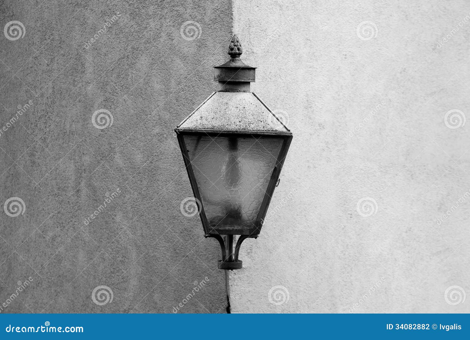 Monochrome Background with Old Lamp Stock Photo - Image of aged ...