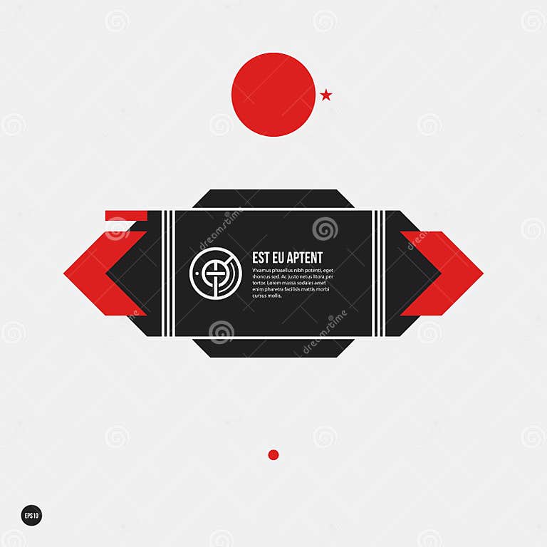 Monochrome Banner Template in Strict Style Stock Vector - Illustration ...