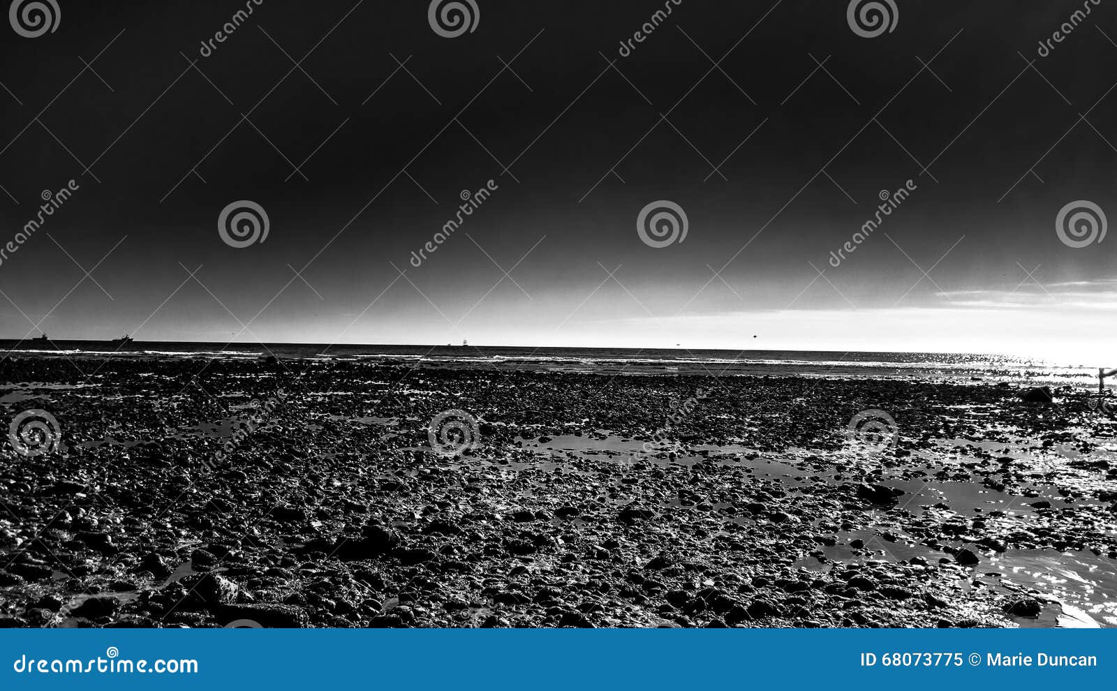 Monochrome of beach stock image. Image of rocks, black - 68073775