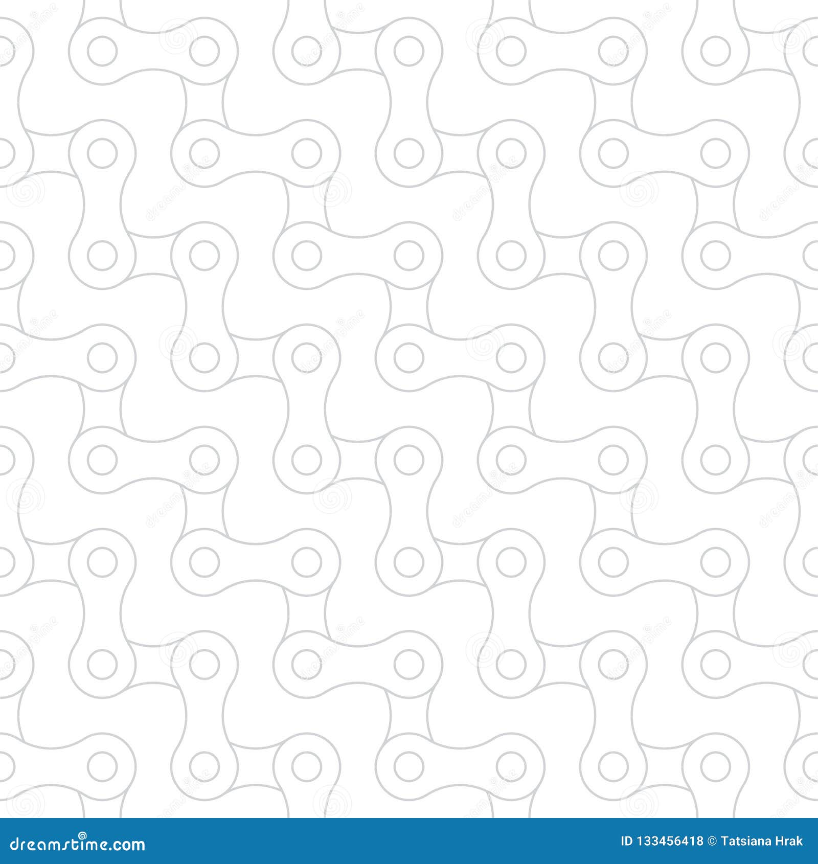 Monochrome Bicycle Chain Vector Seamless Pattern. Stock Vector ...