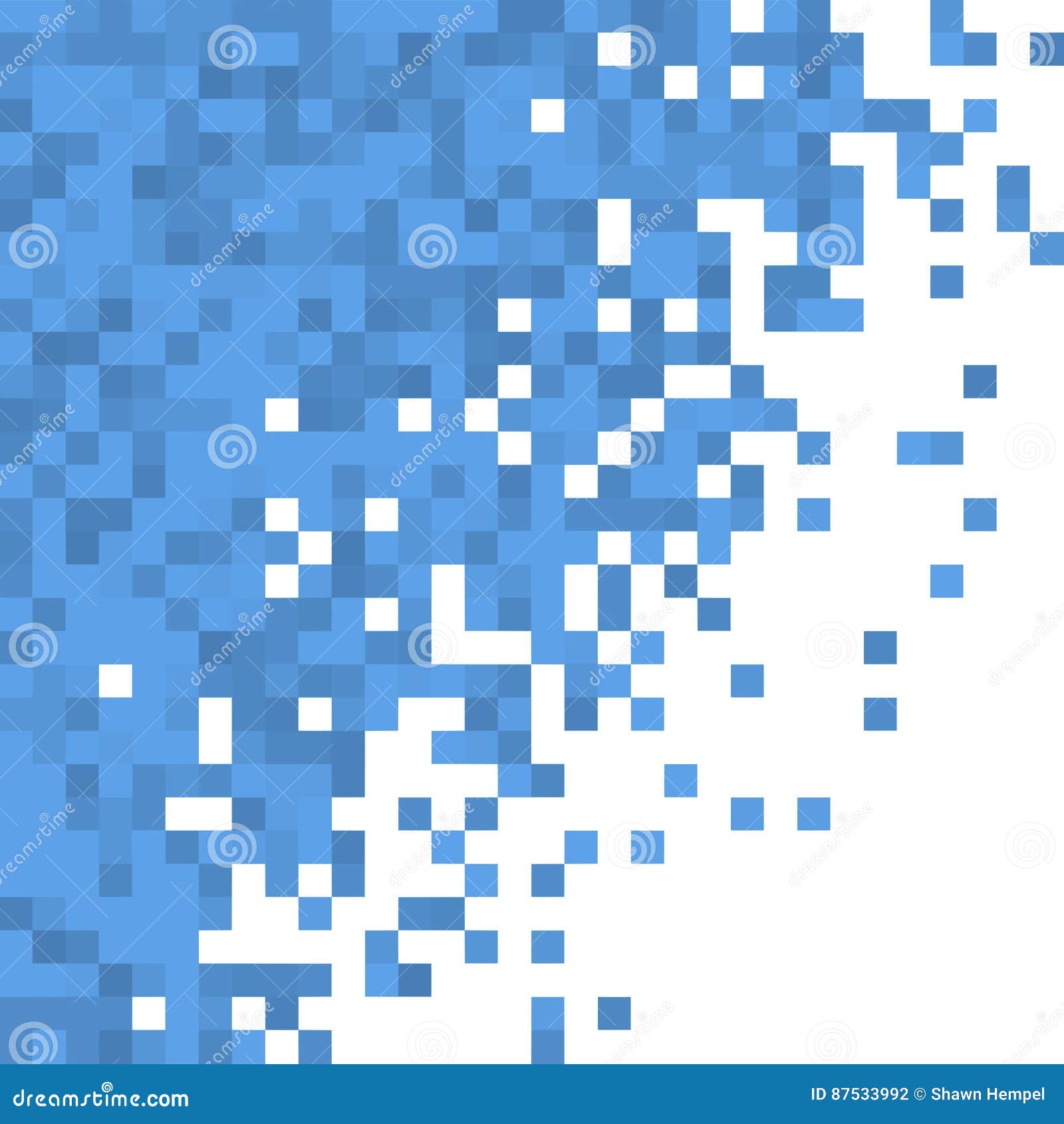 Monochrome Blue Abstract Pixelated Gradient Stock Illustration ...