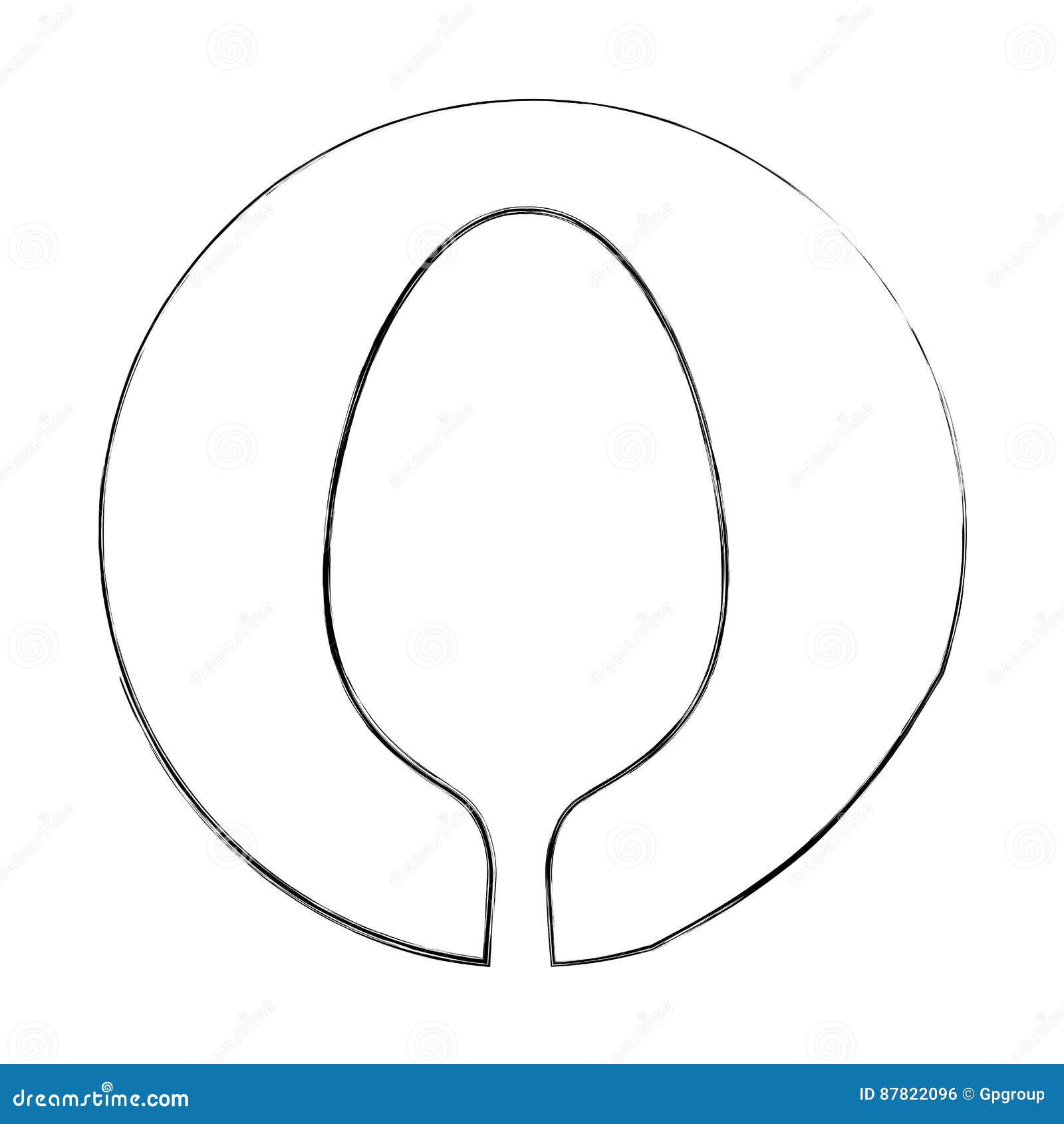 Monochrome Blurred Contour of Sketch of Spoon in Circle Stock ... Monochrome Blurred Contour of Sketch of Spoon in Circle Stock ...