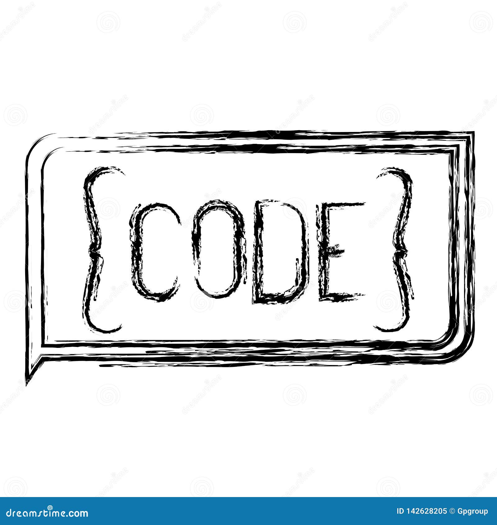 Monochrome Blurred Silhouette of Rectangle Text Code Stock Vector ...