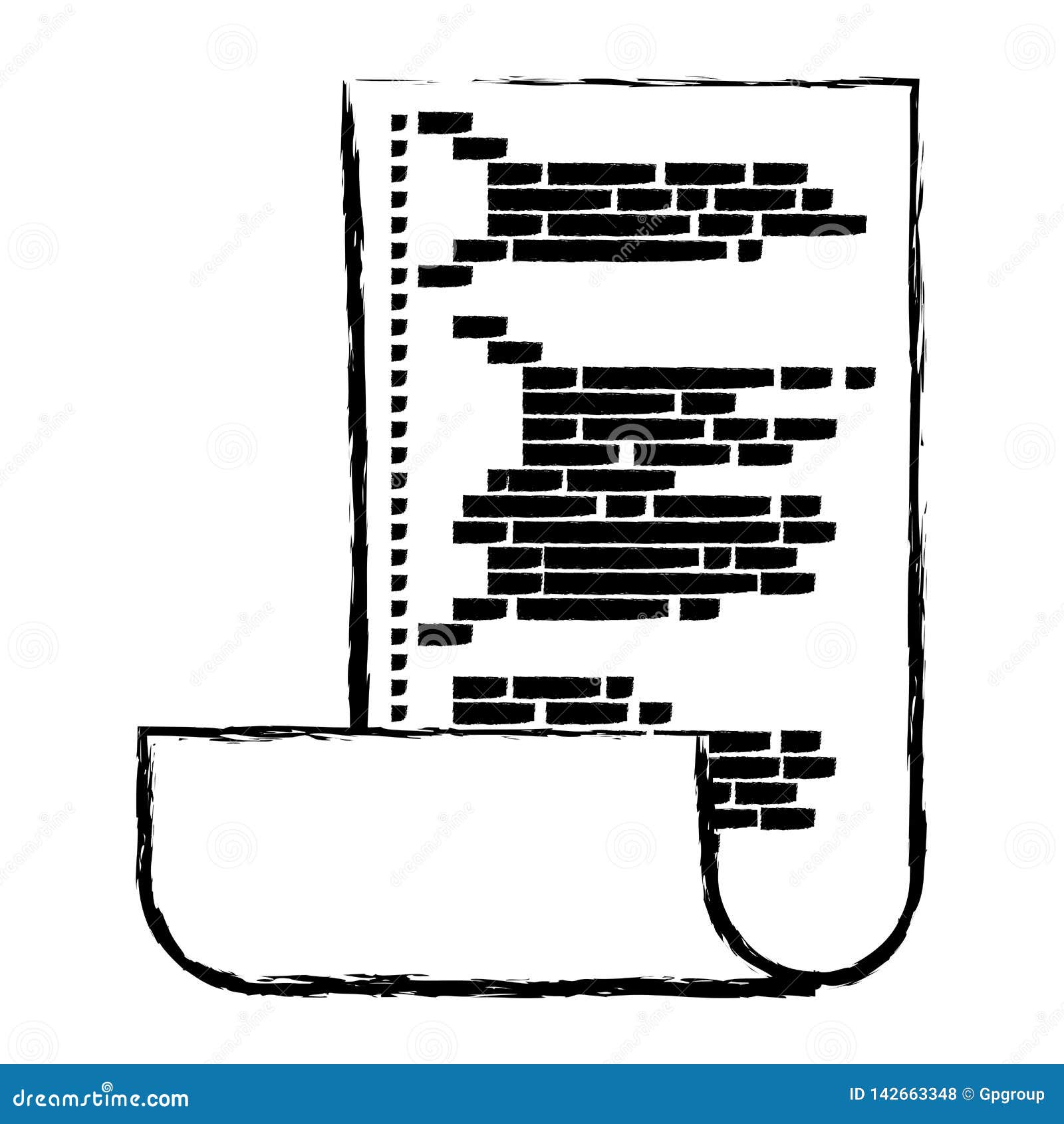 Monochrome Blurred Silhouette of Sheet with Printed Source Code Stock ...