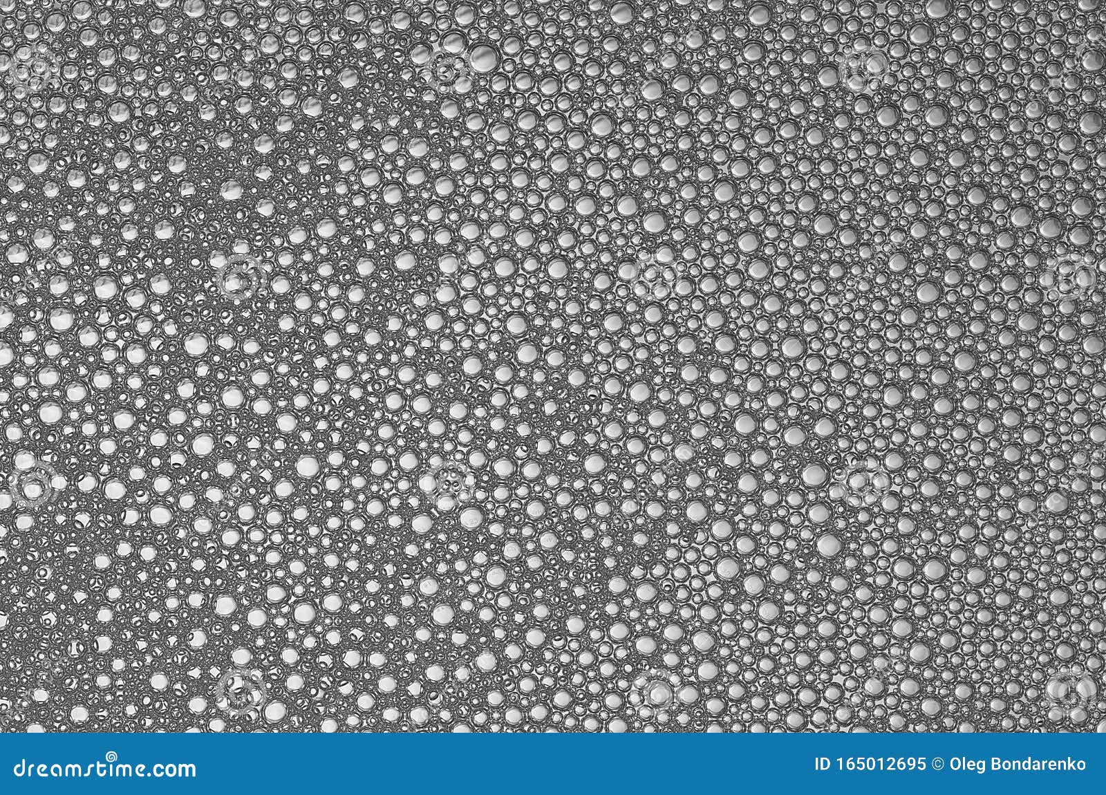 Monochrome Bubbles on the Surface of the Liquid Stock Image - Image of ...