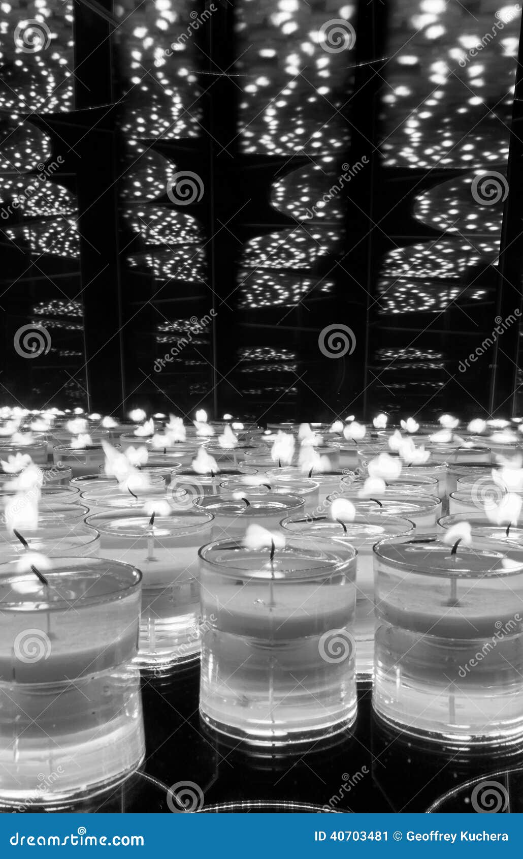 Monochrome Candle Reflections Stock Image - Image of decoration ...