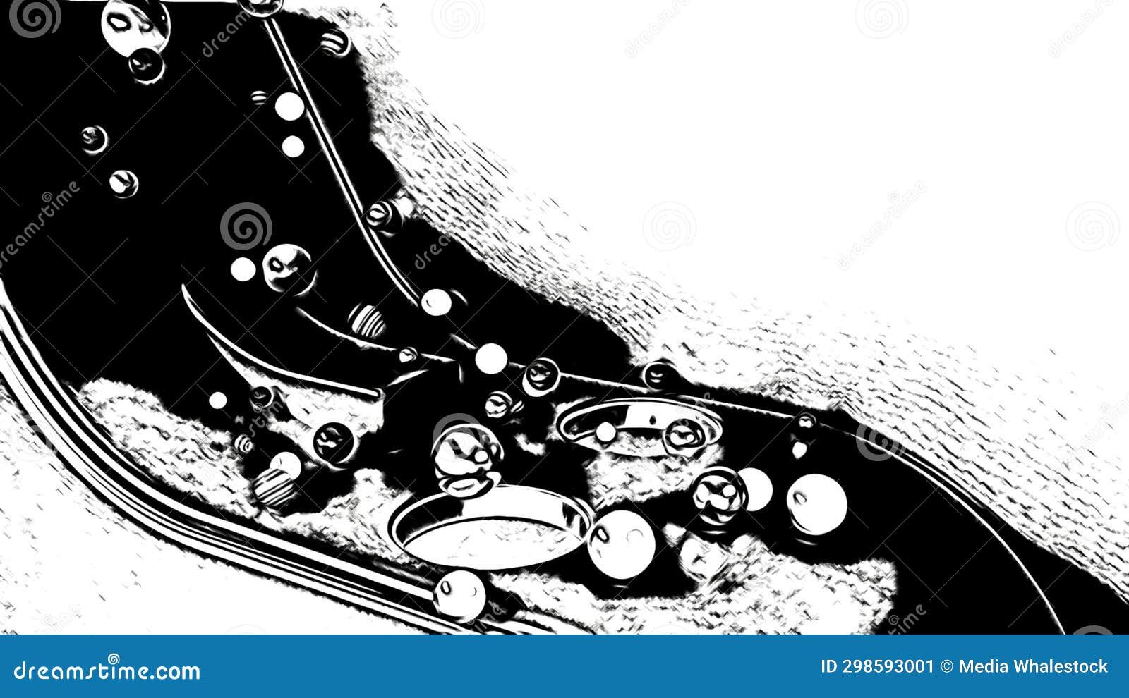 Monochrome Cartoon Pattern with Falling Balls. Animation. Black and ...