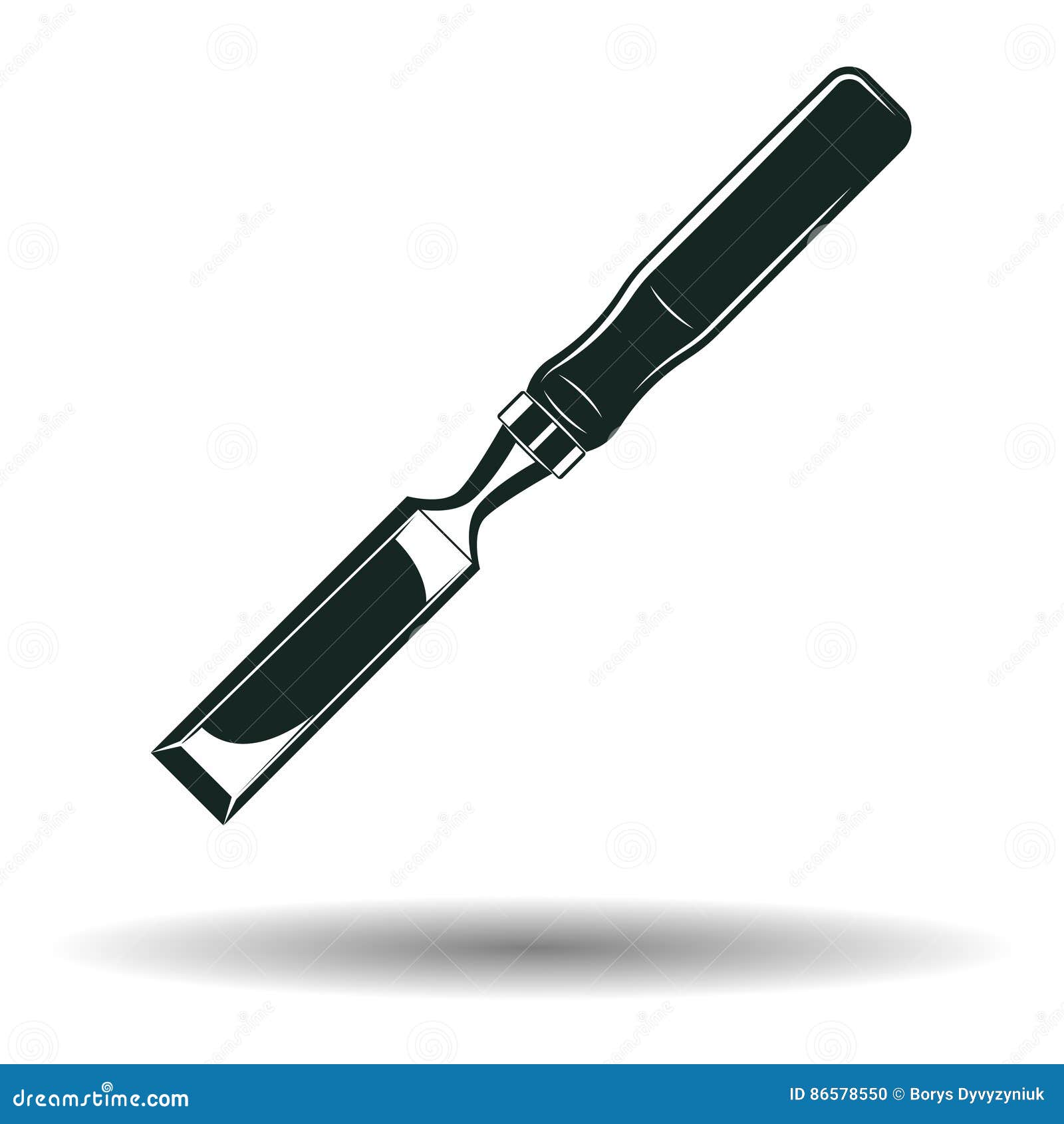 Monochrome chisel sign stock vector. Illustration of handle - 86578550