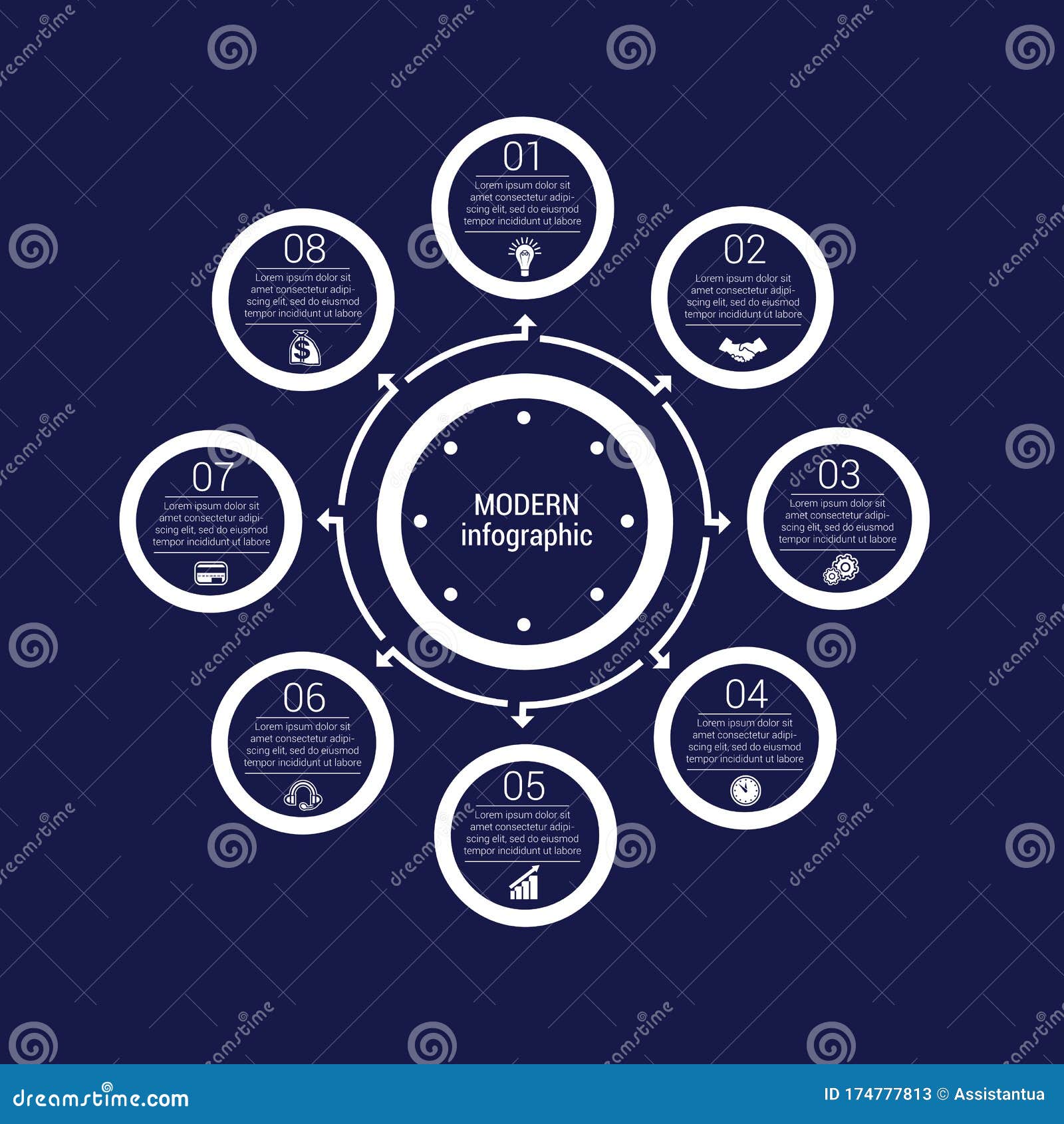 Monochrome Infographic Timeline Royalty-Free Stock Photo ...