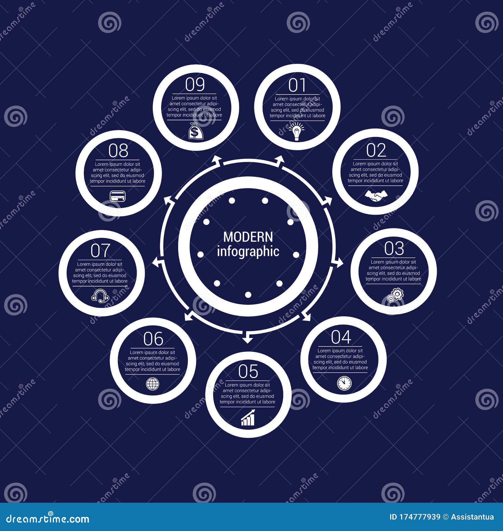 Monochrome Infographic Timeline Royalty-Free Stock Photo ...