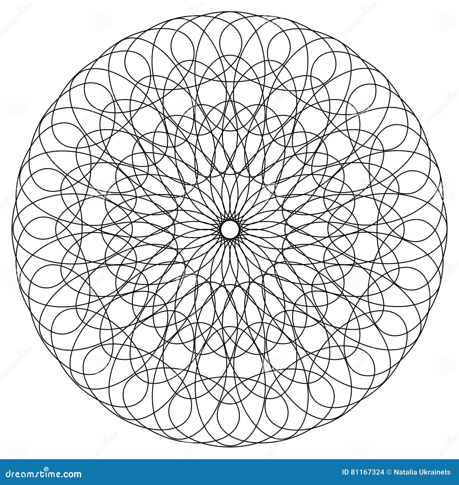 Monochrome circular stock vector. Illustration of space - 81167324