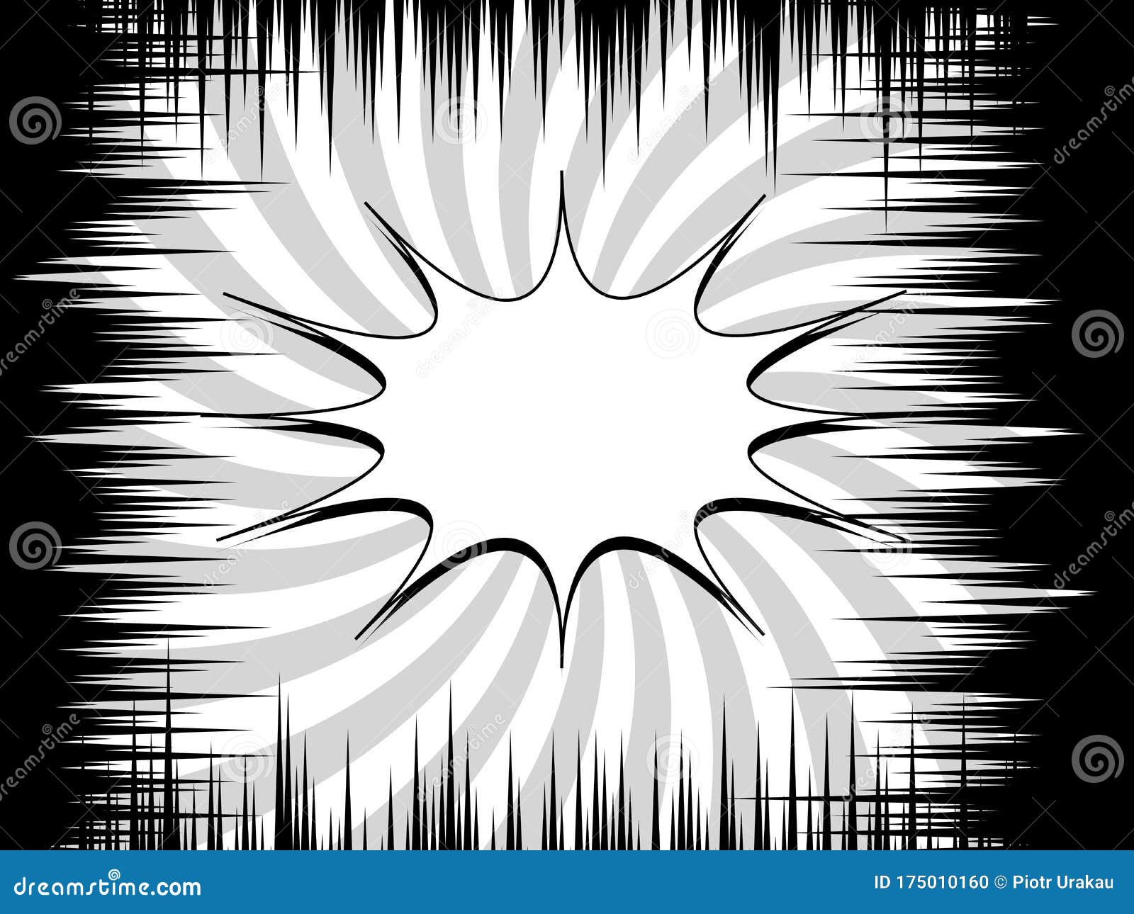 Monochrome Comic Explosive Concept Stock Vector - Illustration of ...