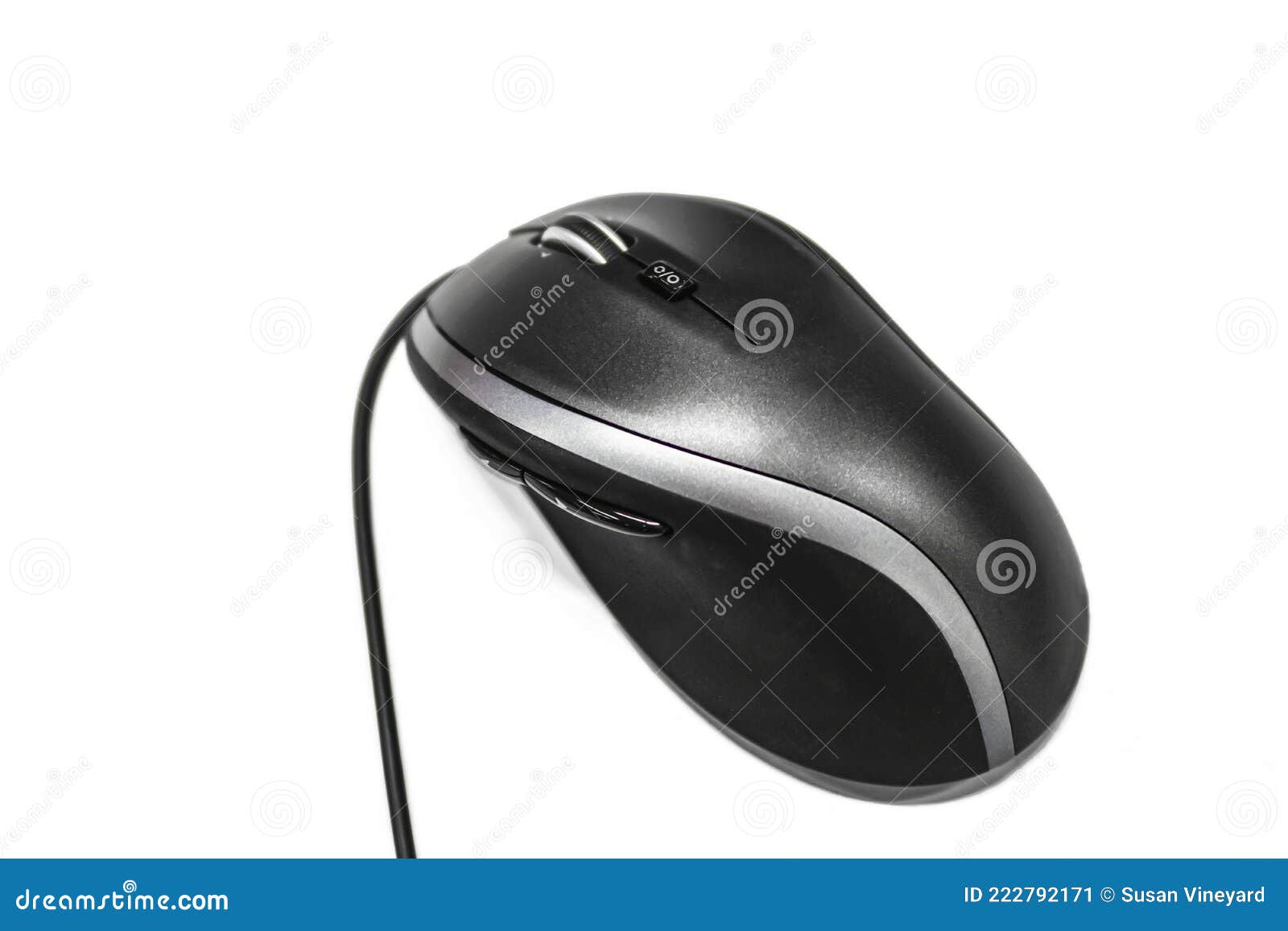 Monochrome Computer Mouse Isolated on White with Attractive Curves ...