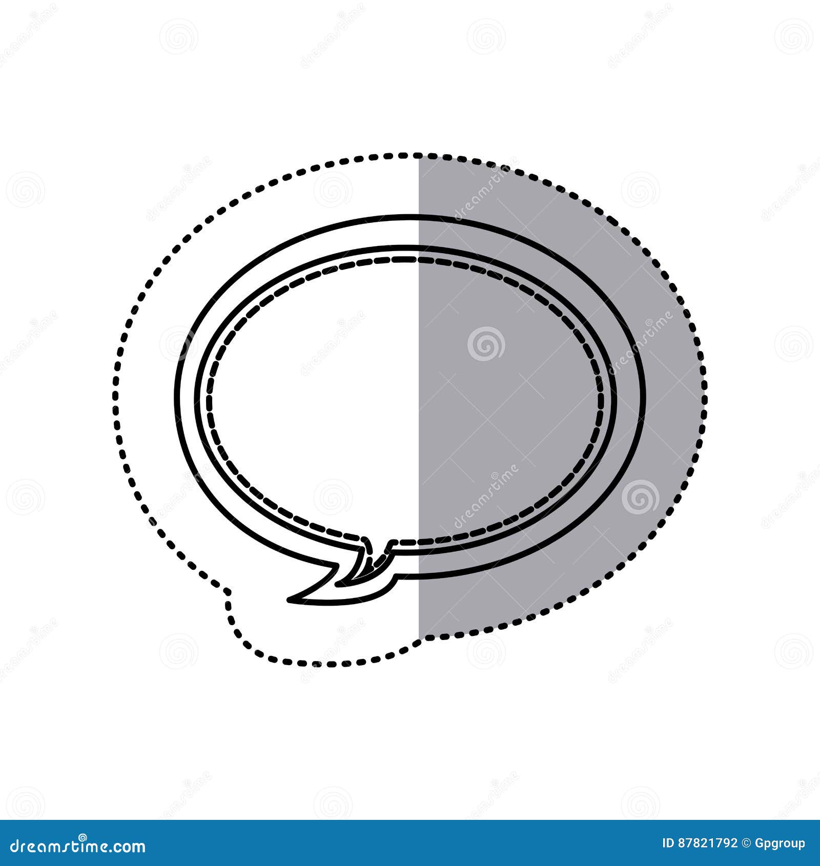 Monochrome Contour Sticker of Oval Bubble Frame Callout Dialogue Stock ... Monochrome Contour Sticker of Oval Bubble Frame Callout Dialogue Stock ...
