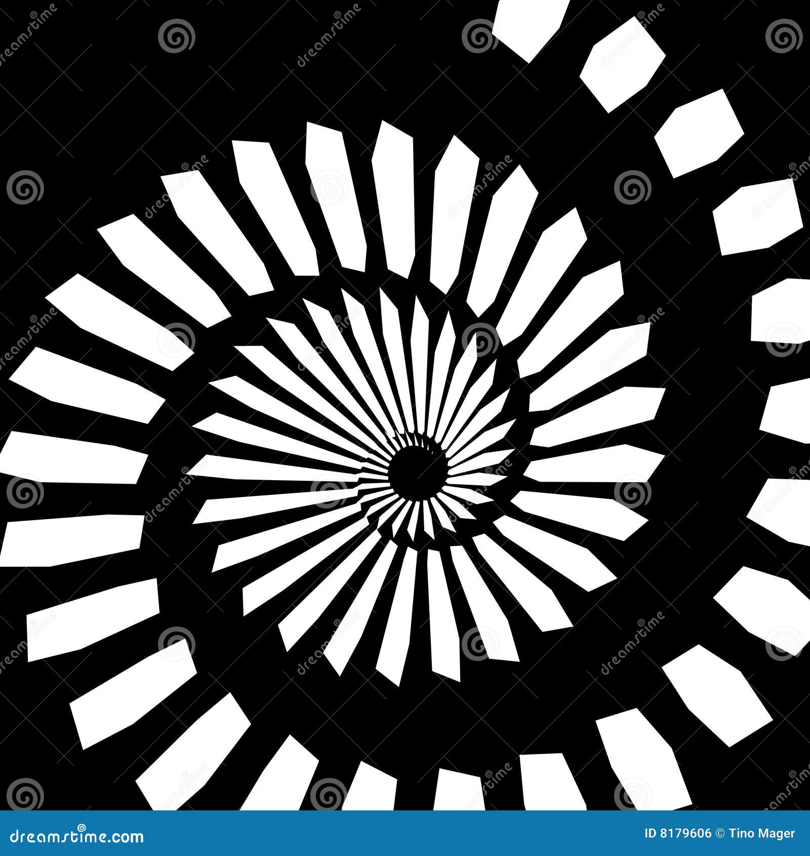 Monochrome contrast spiral stock illustration. Illustration of data ...