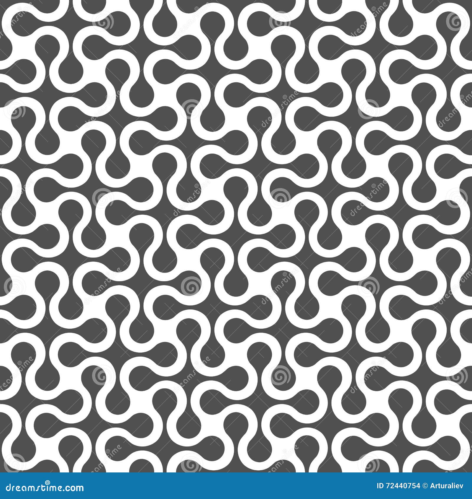 Monochrome Curved Lines Seamless Texture Cartoon Vector | CartoonDealer ...
