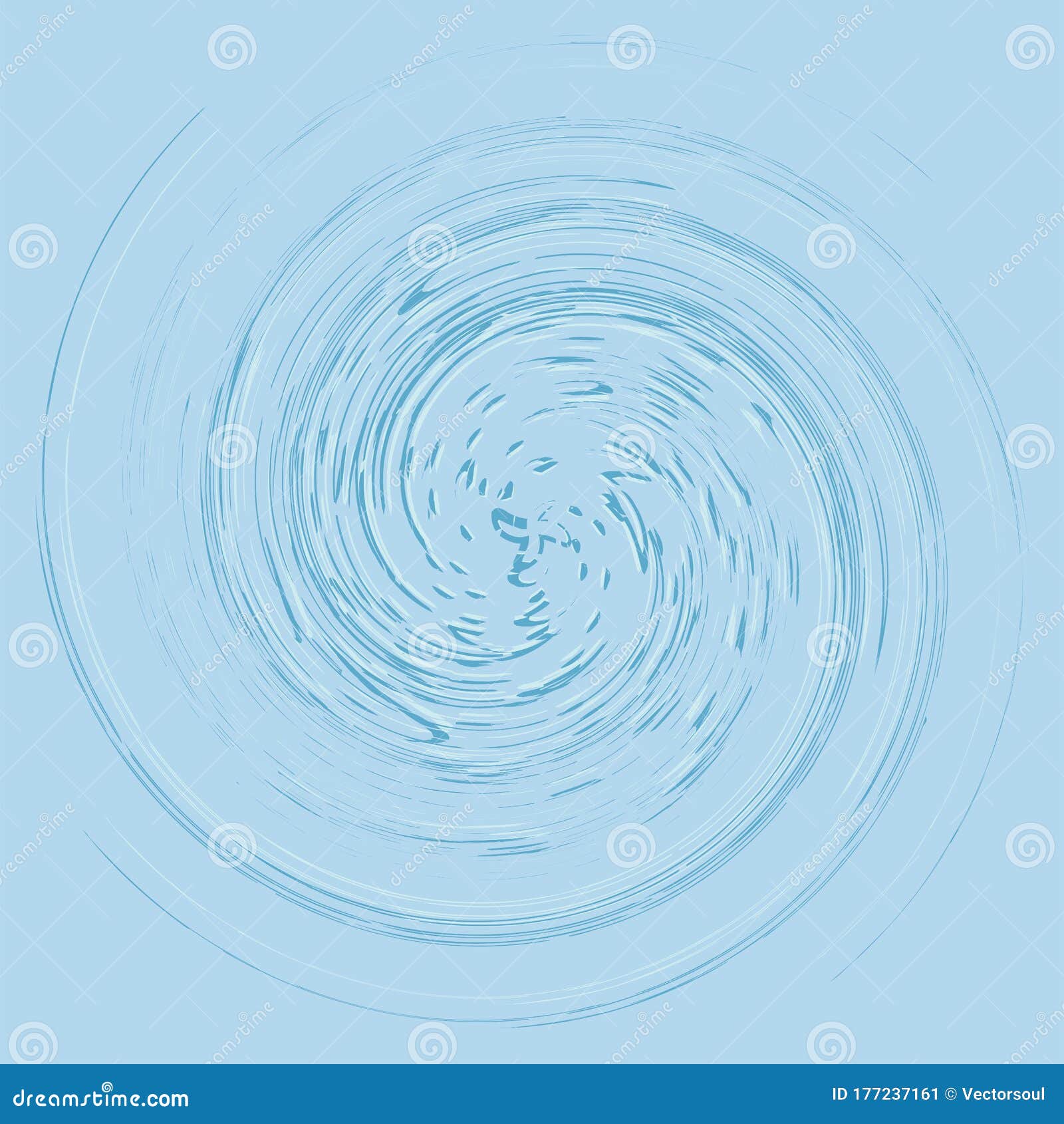 Monochrome Cyclic, Cycle Concentric Rings. Revolved Spiral, Vortex ...