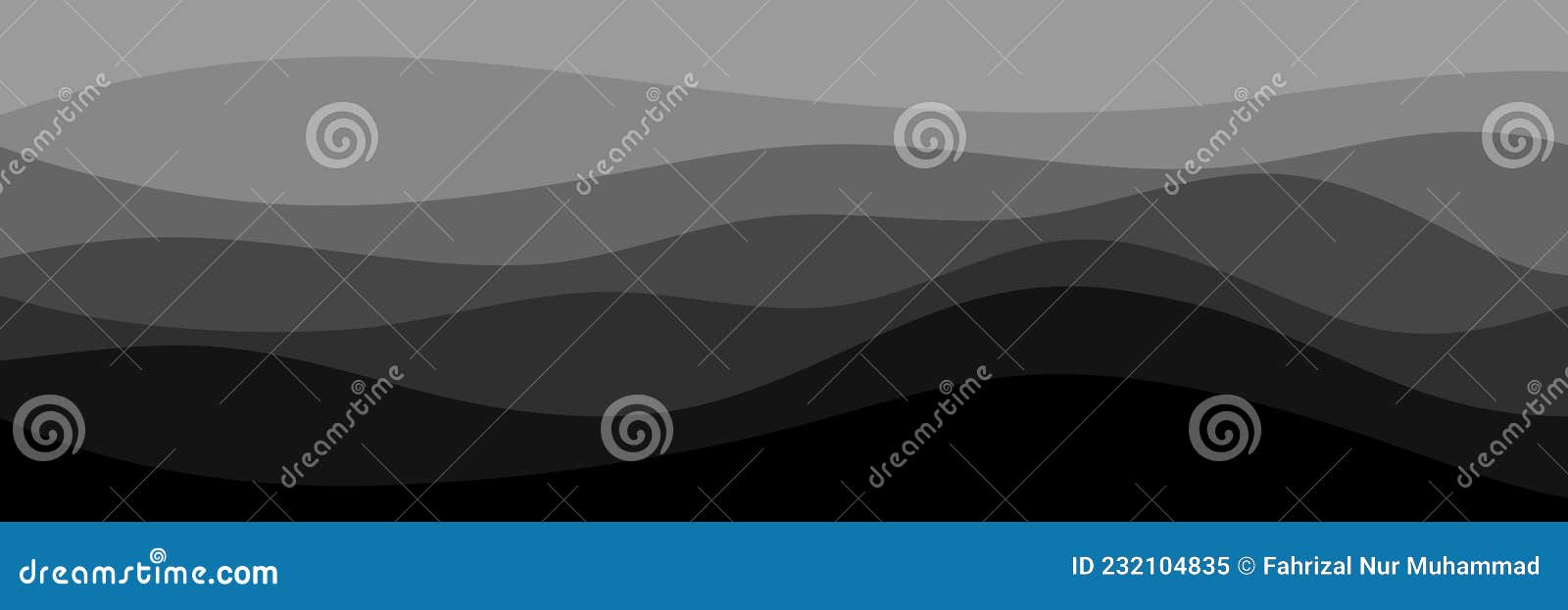 Monochrome Dark Wave Pattern Vector Illustration Stock Vector ...