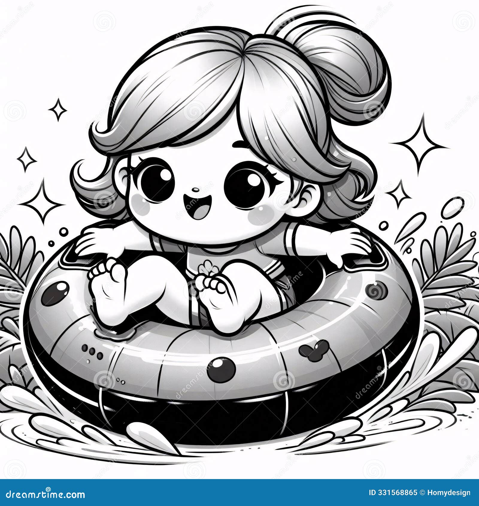 Monochrome Digital Artwork of a Stylized Character Floating on an Inner ...