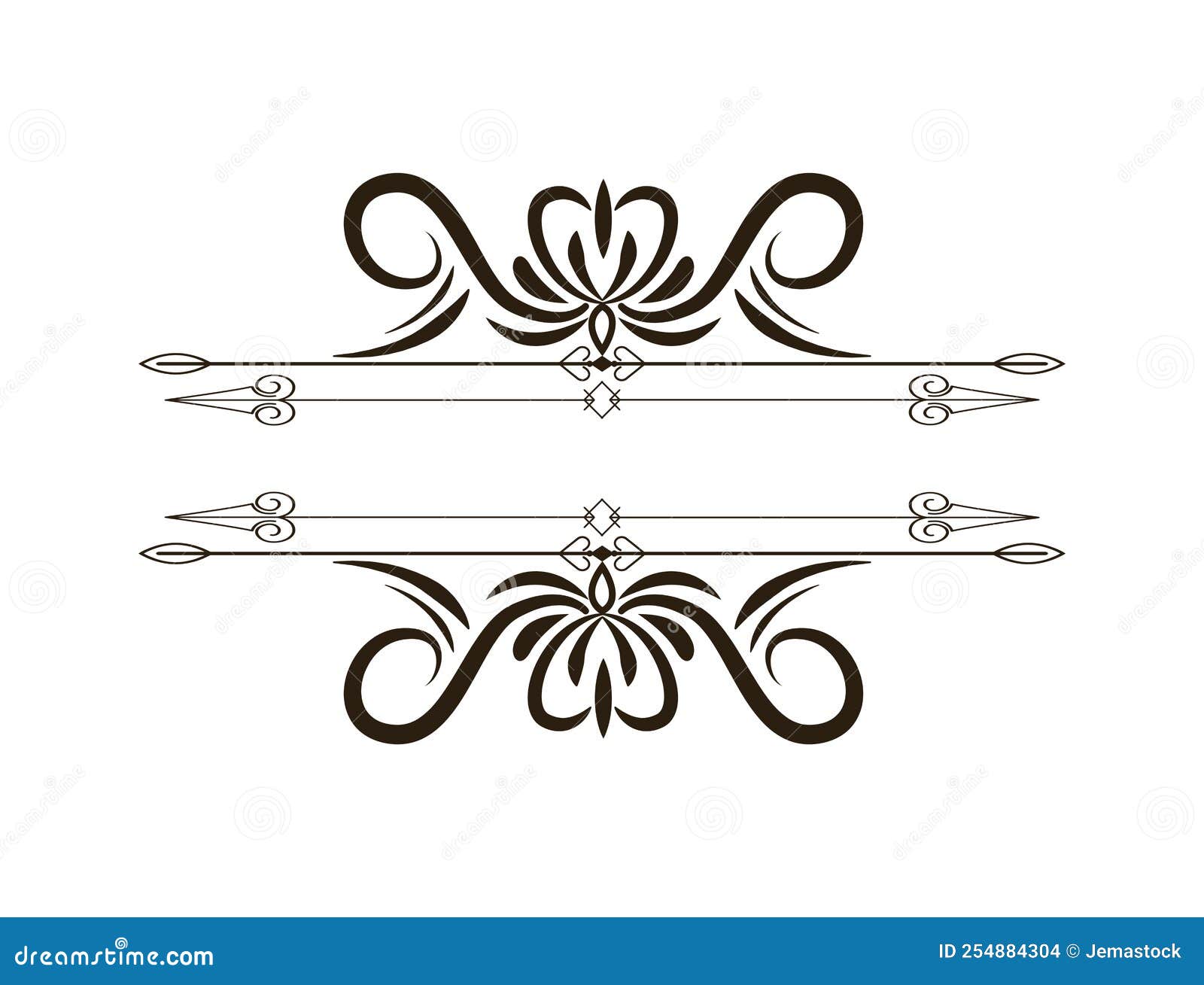 Monochrome divider label stock vector. Illustration of divider - 254884304