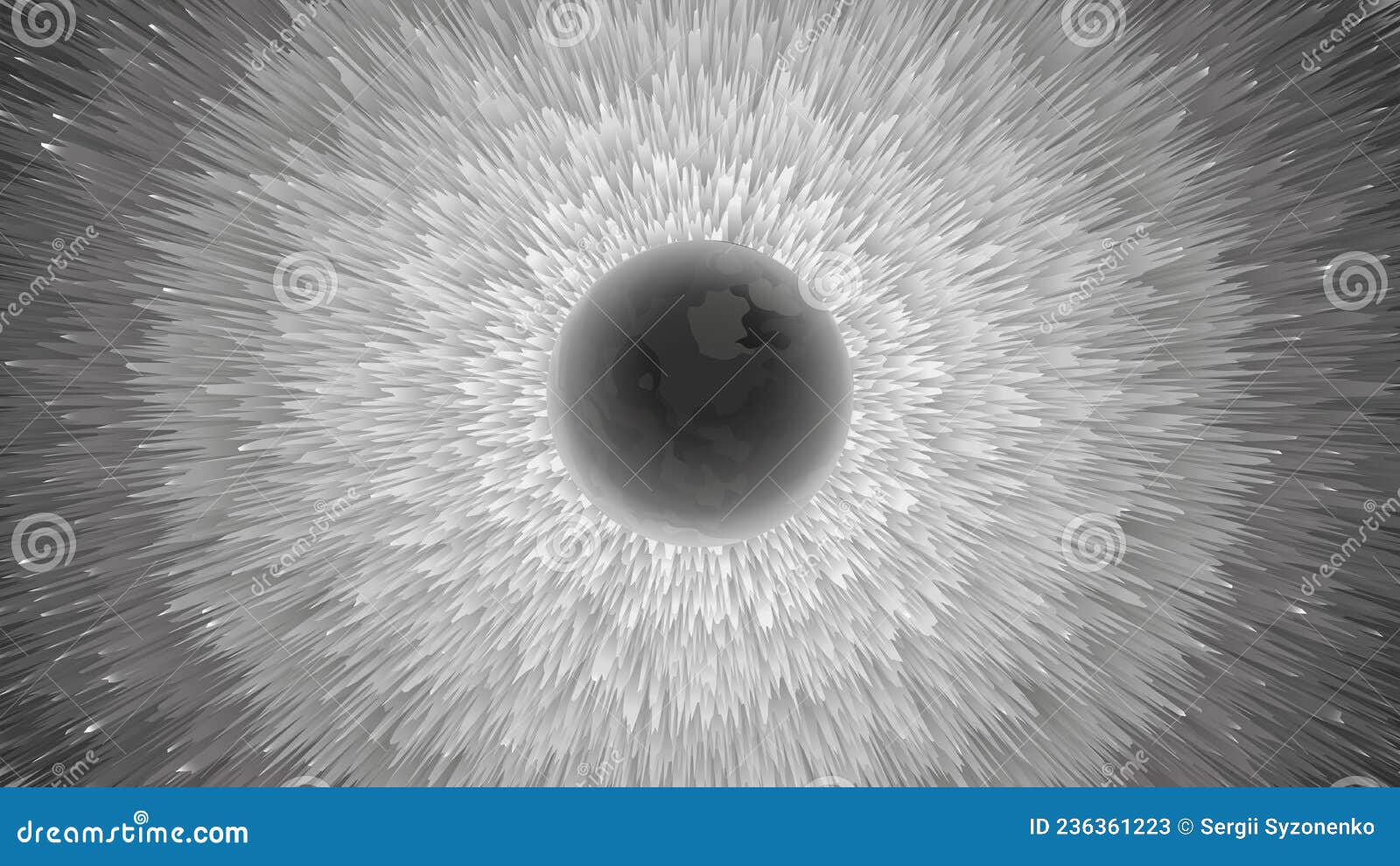 Monochrome Effect of Space Explosion on the Background of the Planet ...