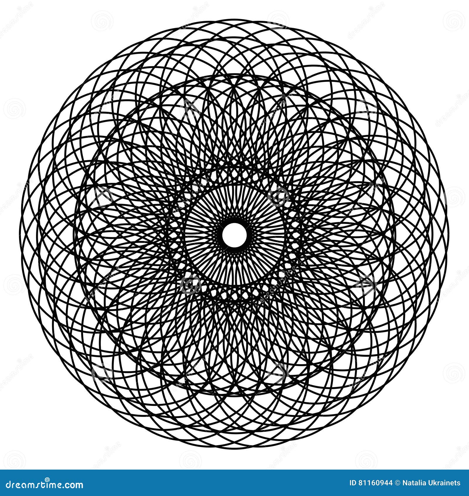 Monochrome Elegant Circular Stock Vector - Illustration of round ...