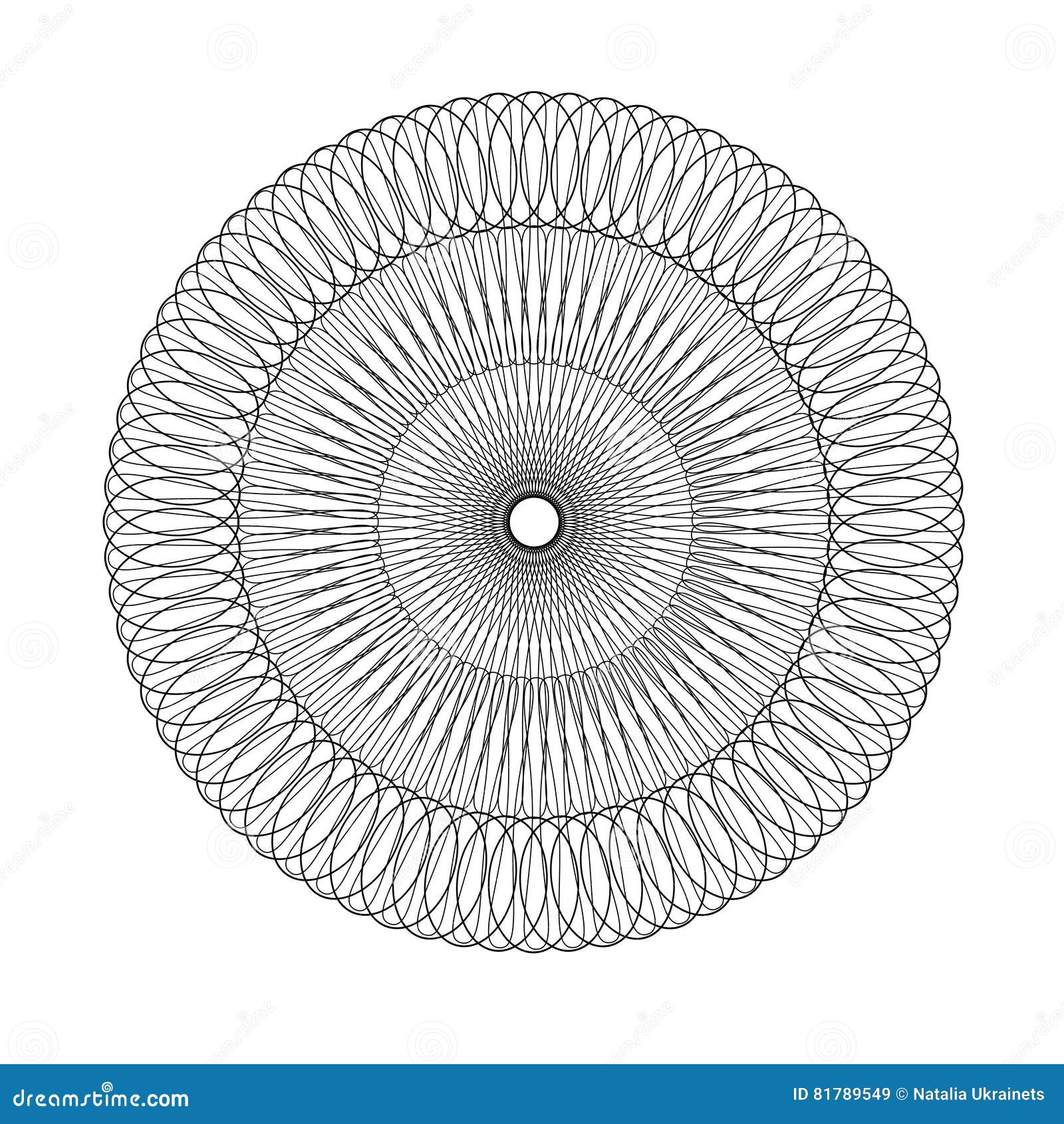 Monochrome Elegant Circular Stock Vector - Illustration of math ...