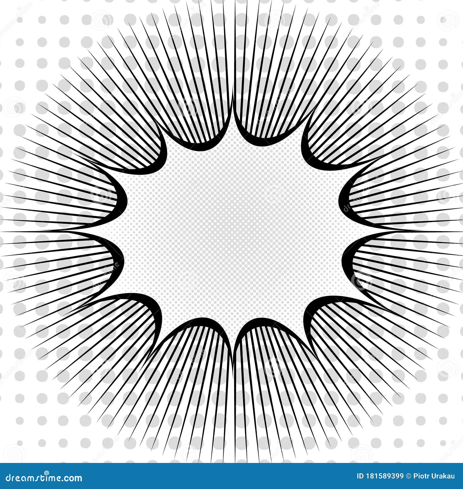 Monochrome Explosive Template Stock Vector - Illustration of design ...