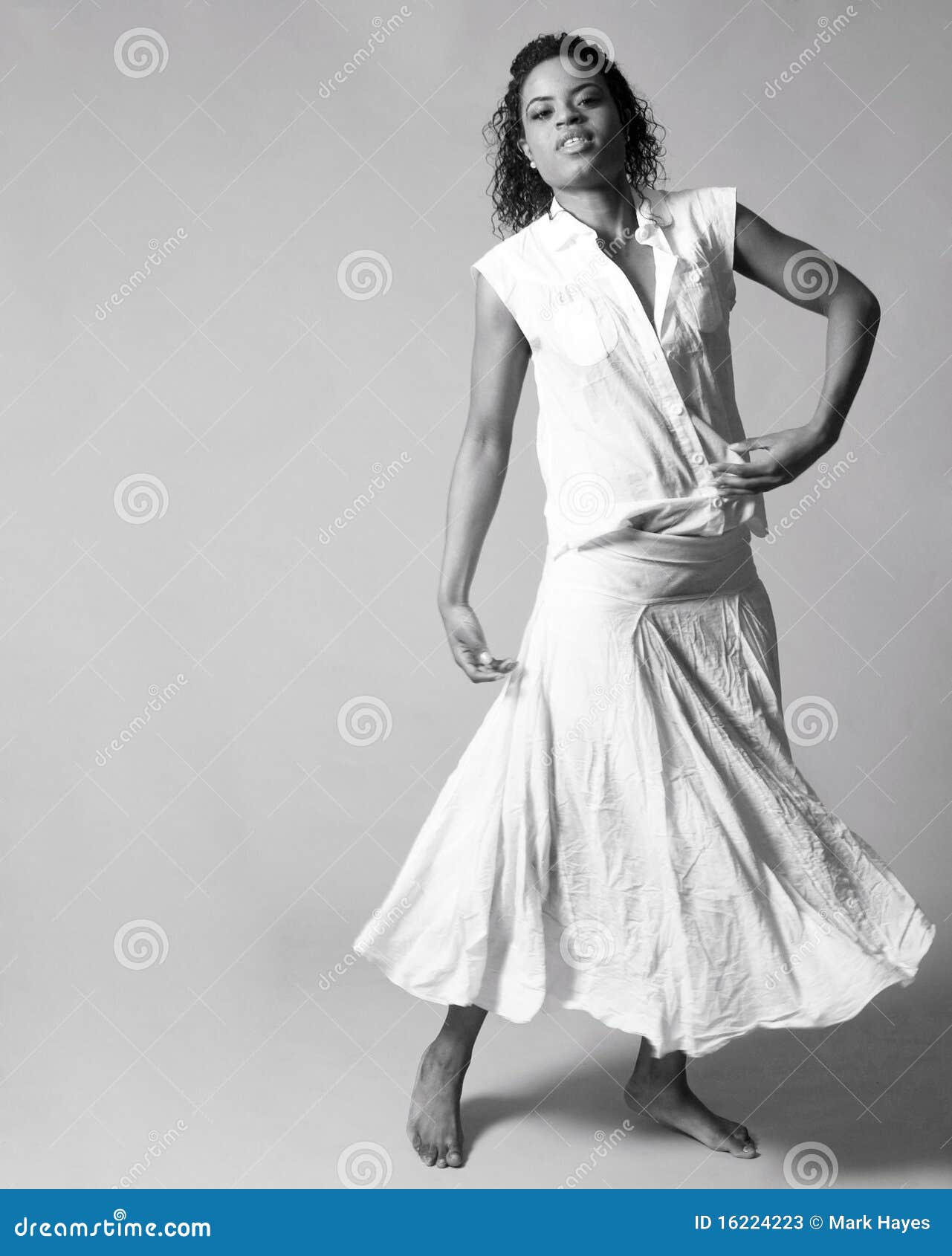 Monochrome female dancer stock image. Image of american - 16224223