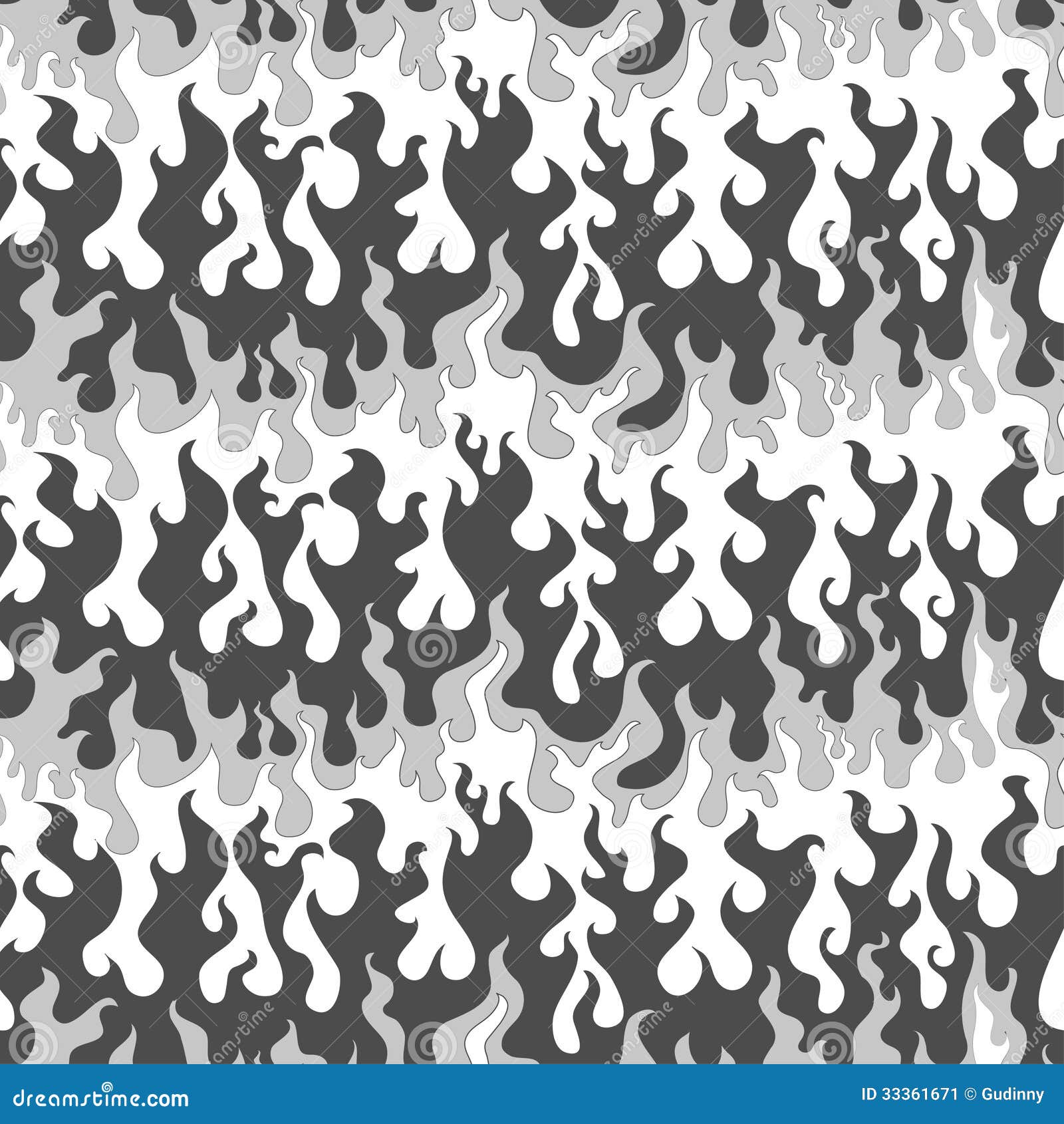 Monochrome Fire Seamless Pattern Stock Vector - Illustration of ...