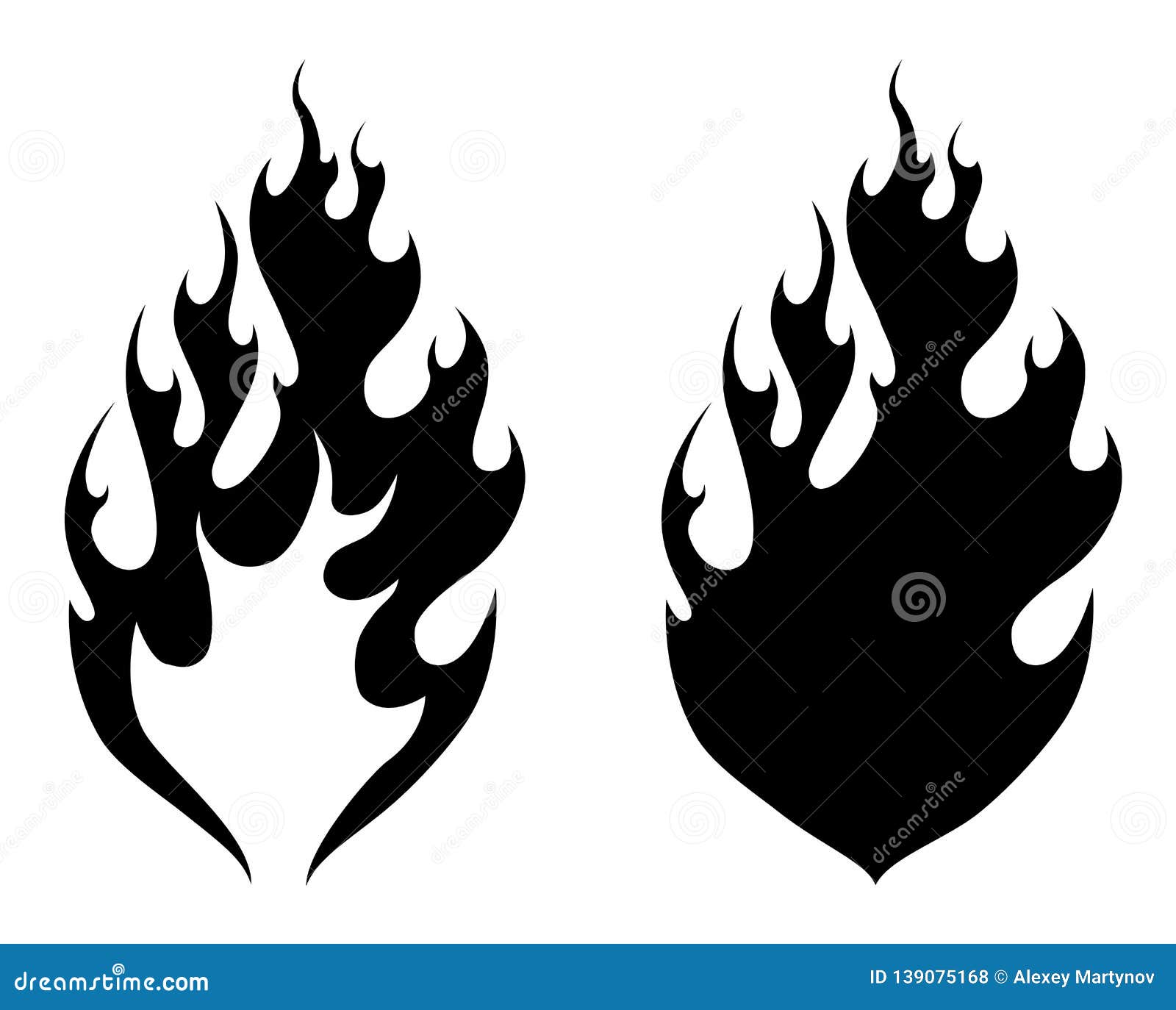 Monochrome fire stock vector. Illustration of monochrome - 139075168