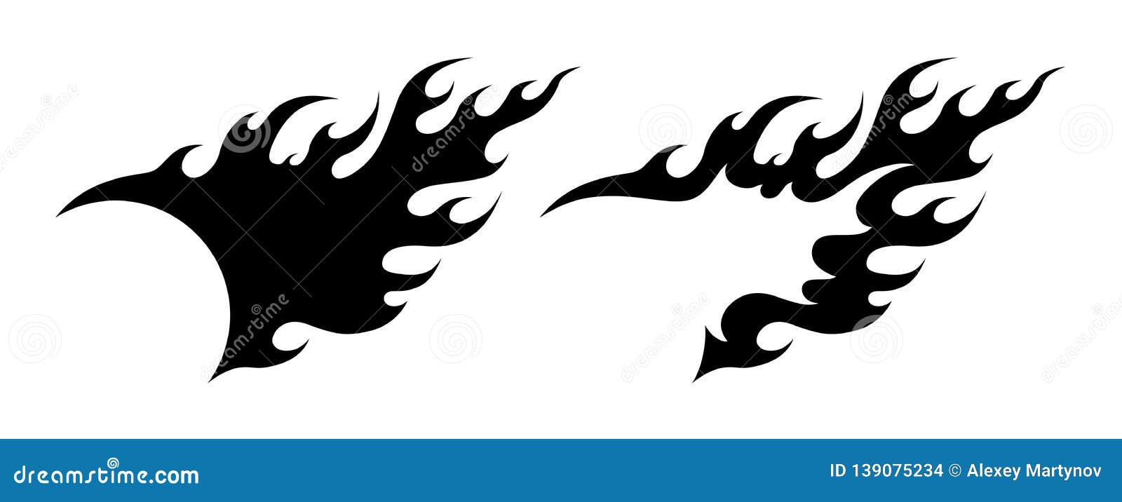 Monochrome flame stock vector. Illustration of white - 139075234