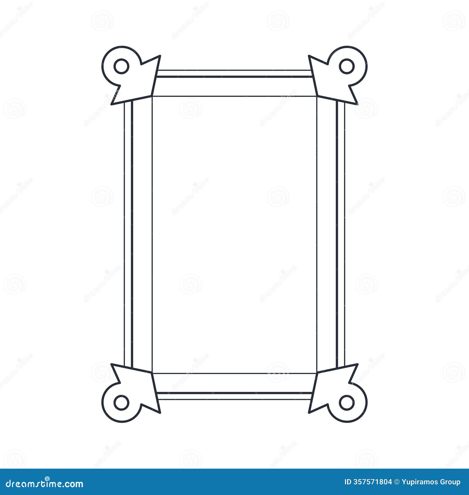 Frame Of Linear Drawing Shells Vector Illustration | CartoonDealer.com ...