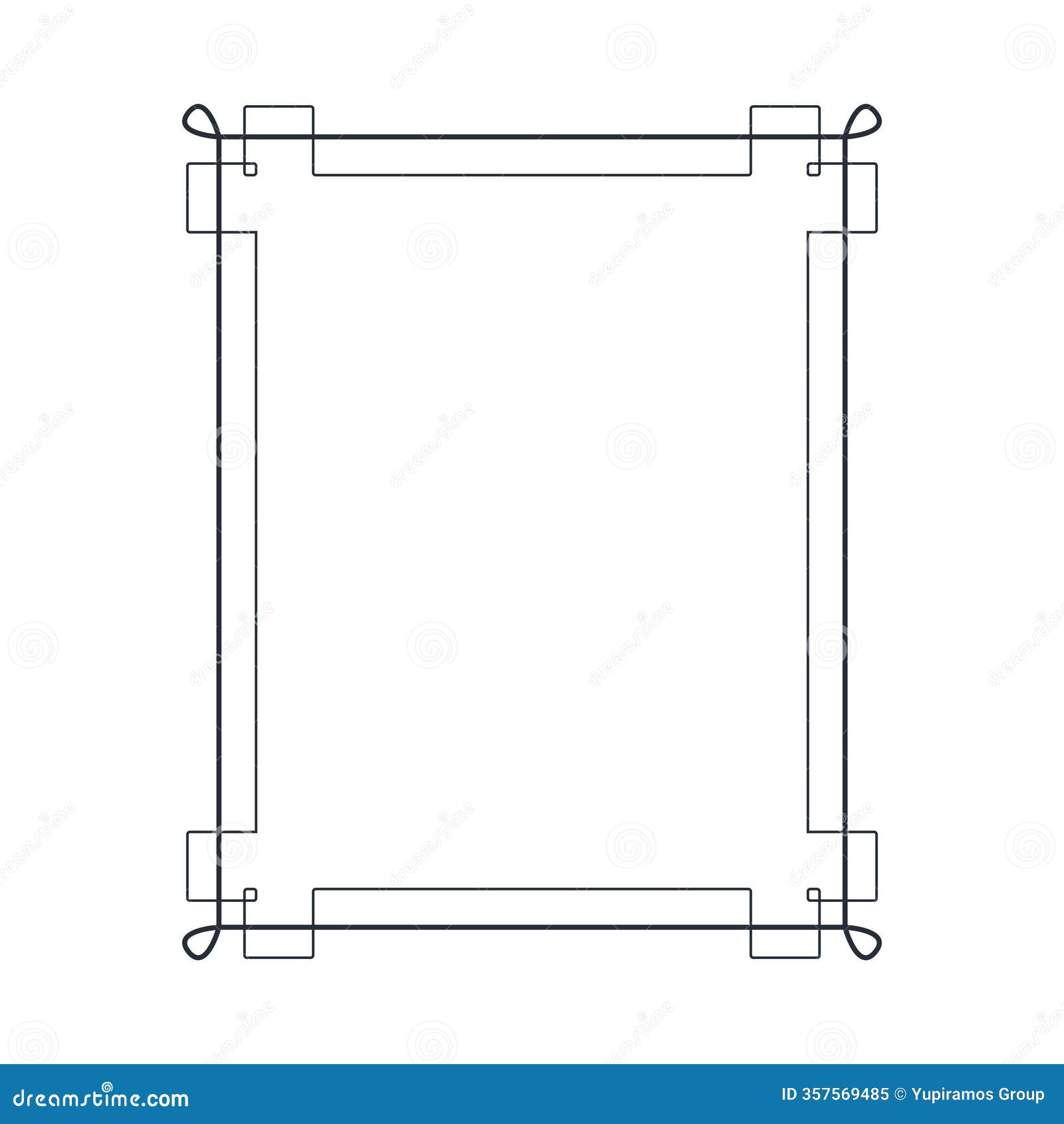 Frame Of Linear Drawing Shells Vector Illustration | CartoonDealer.com ...