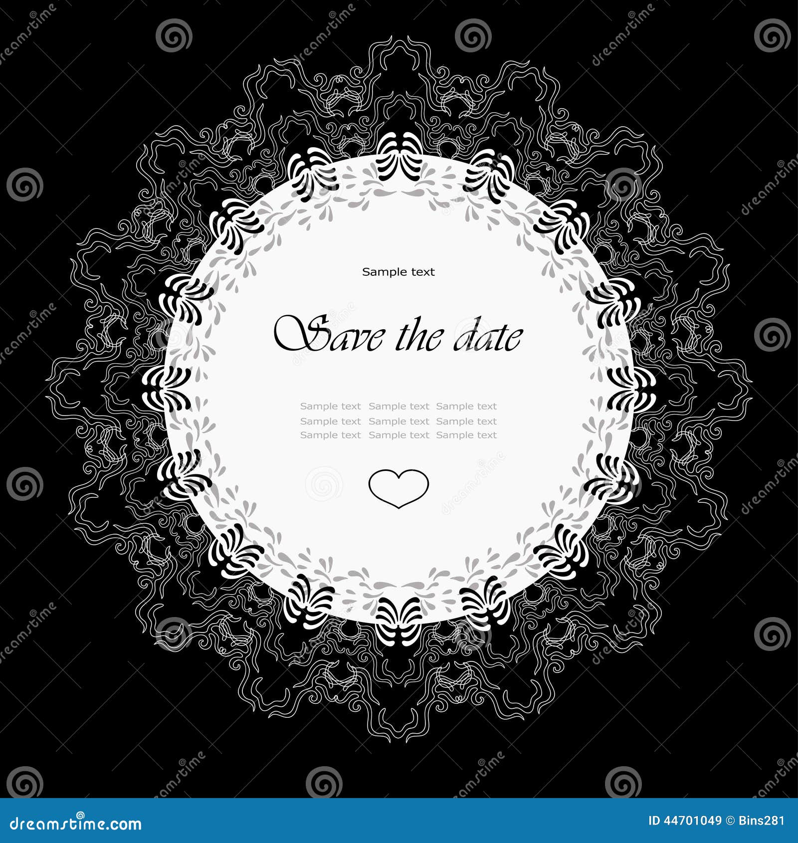 Monochrome frame stock vector. Illustration of monochrome - 44701049