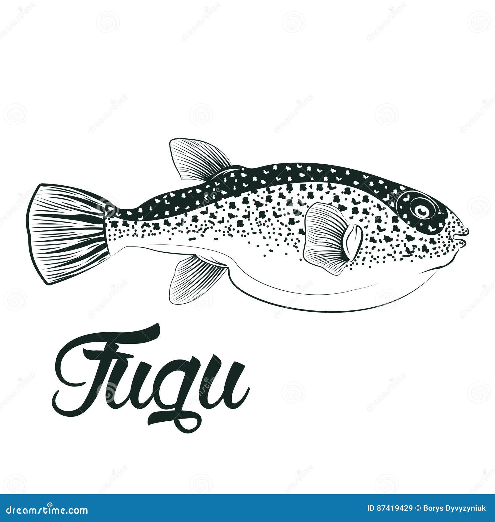 Fugu Fish Illustration Cartoon Vector | CartoonDealer.com #128121165