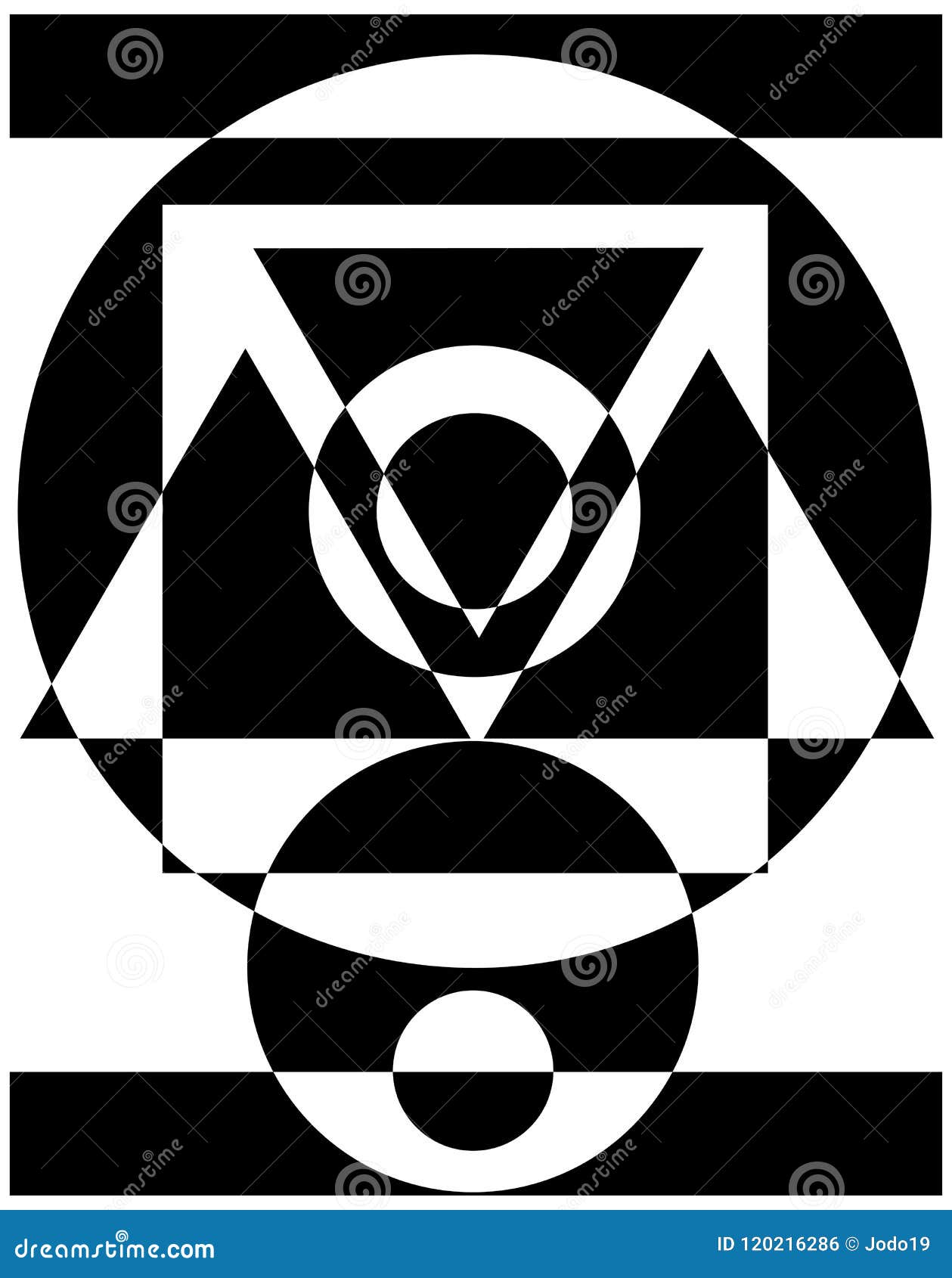 Monochrome Geometric Abstract Background Stock Vector Illustration Of