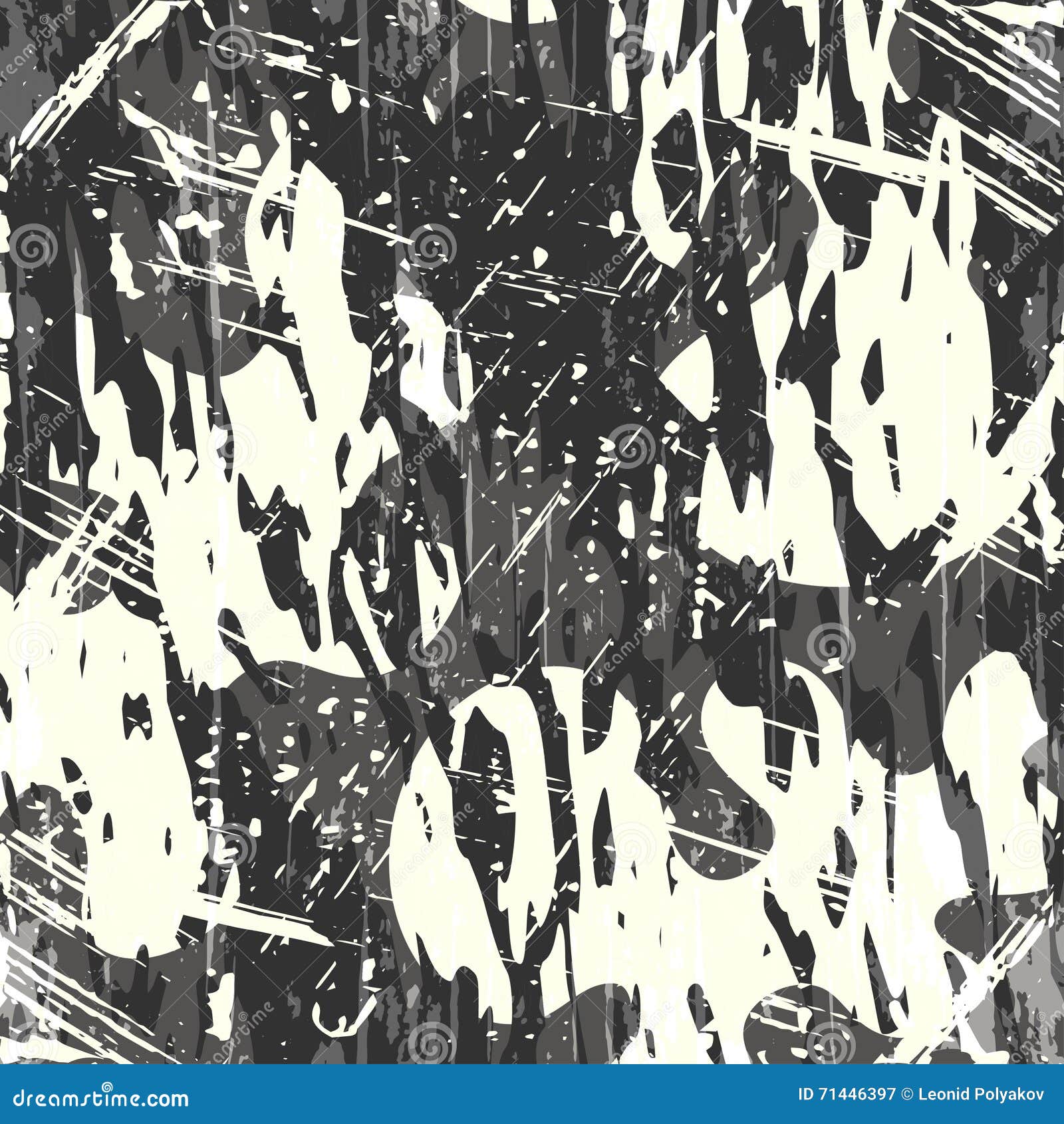 Monochrome Graffiti Grunge Texture Cartoon Vector | CartoonDealer.com ...