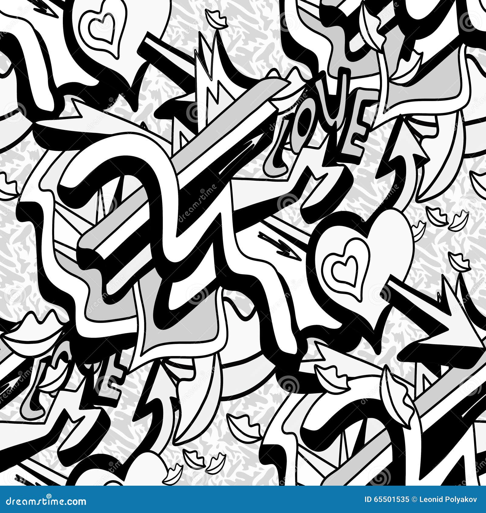 Monochrome Graffiti Grunge Texture Vector Illustration | CartoonDealer ...