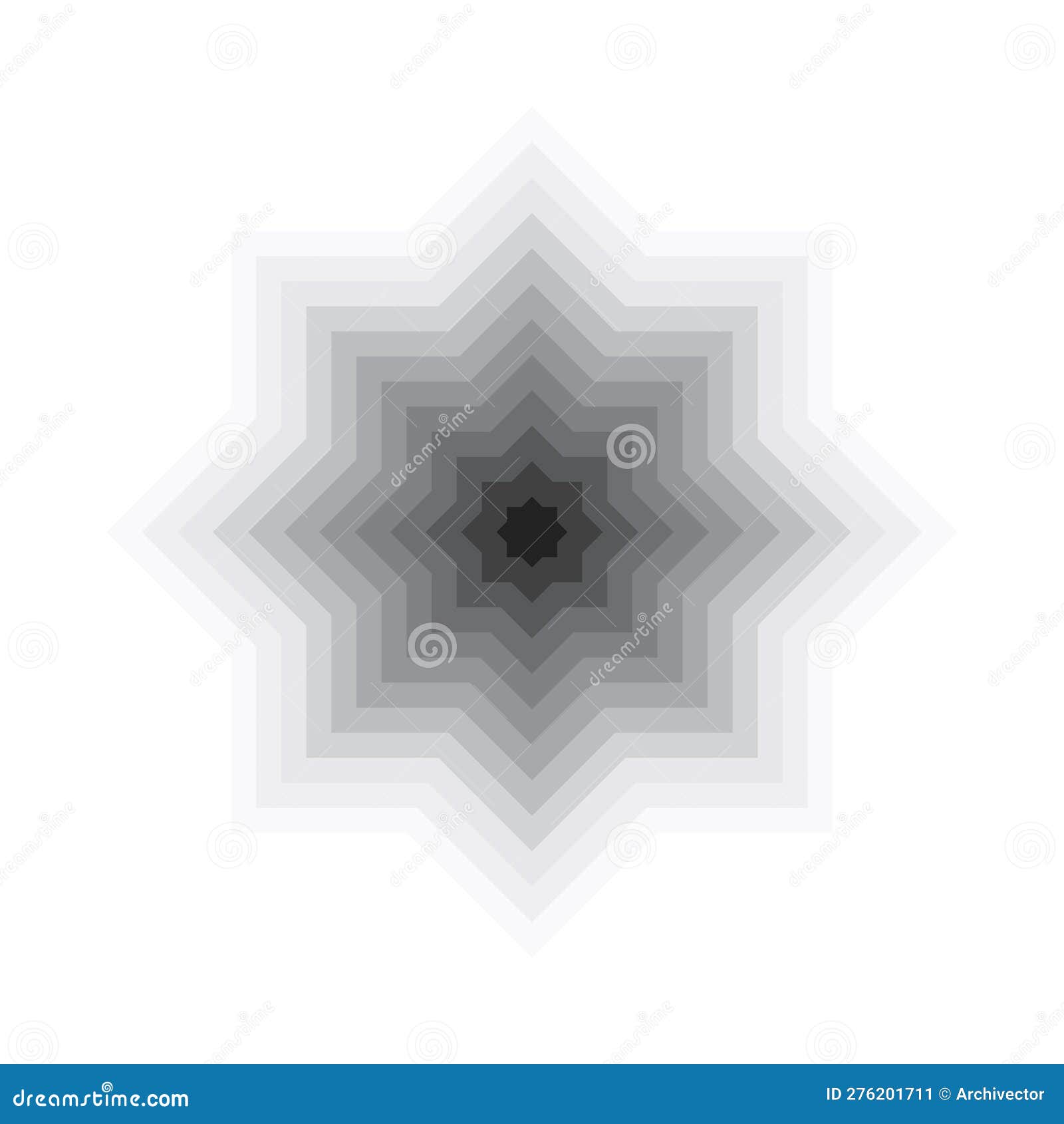 Monochrome Graphic Background of an Octagonal Shape Stock Vector ...