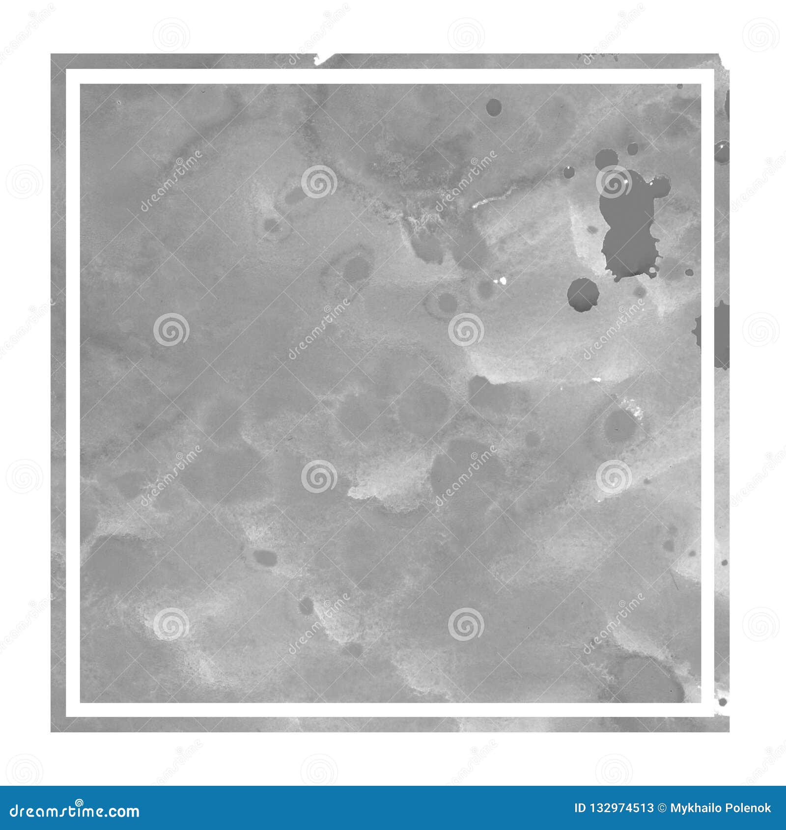 Monochrome Hand Drawn Watercolor Rectangular Frame Background Texture ...