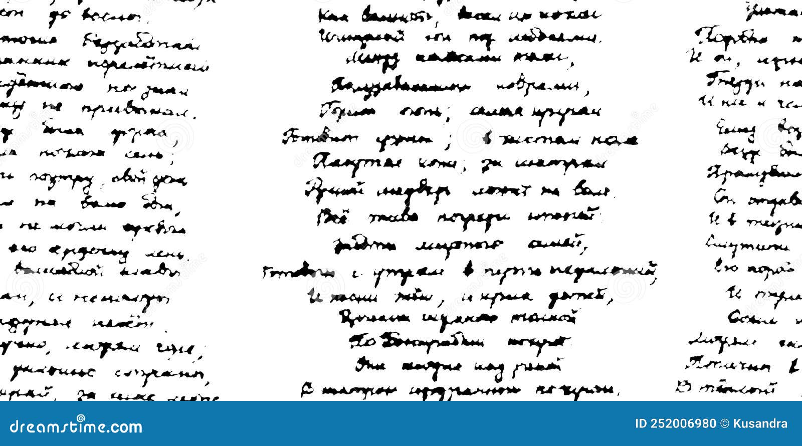 Handwritten Unreadable Illegible Text Abstract Handwriting Of Fictional Language Vector