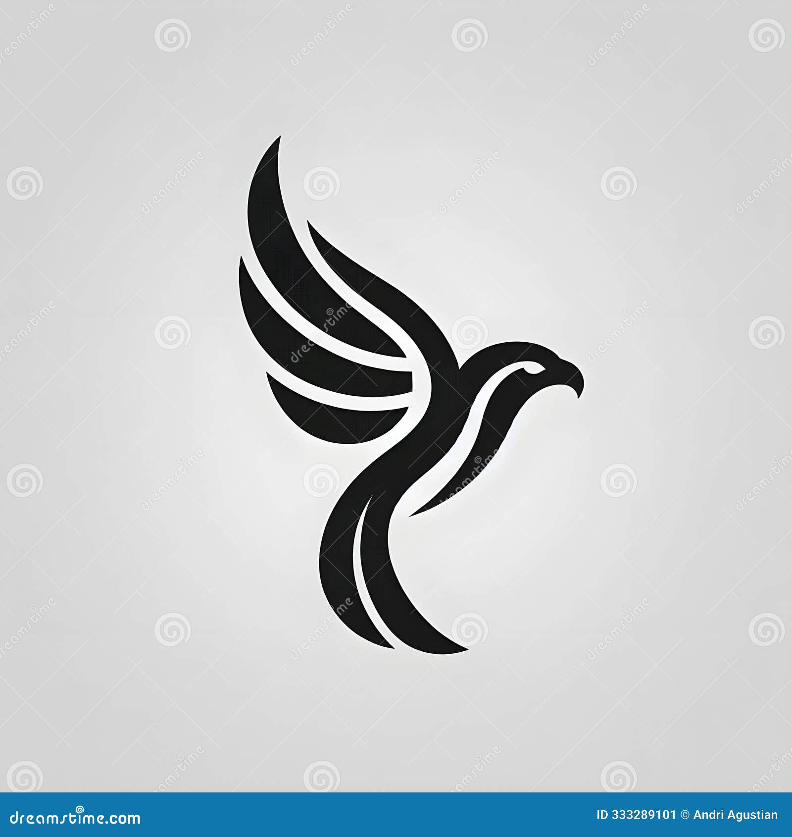 Hawk Monochrome Logo Black and White Stock Image - Image of minimalist ...