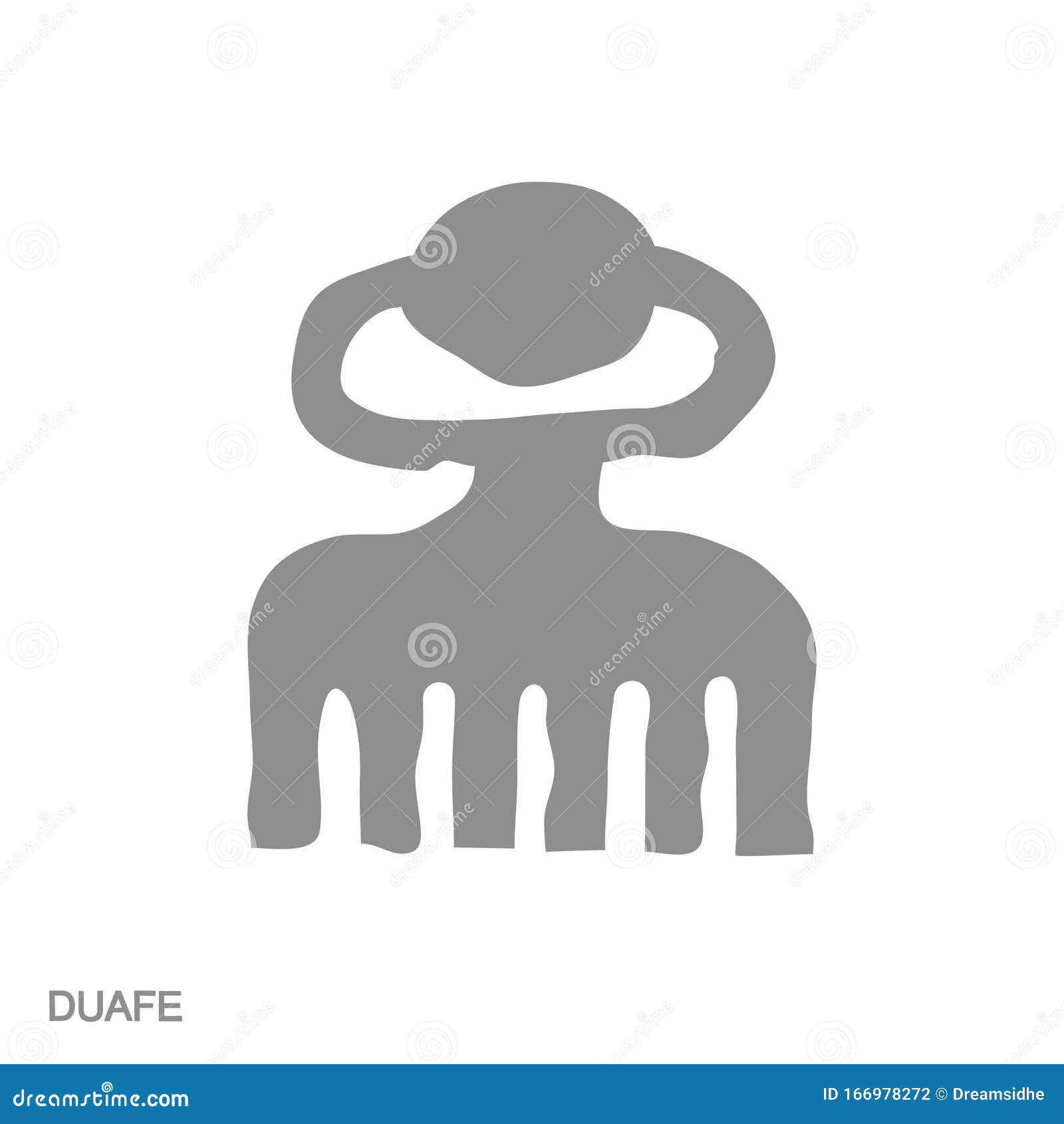 Duafe African Adinkra Symbol Vector Illustration | CartoonDealer.com ...