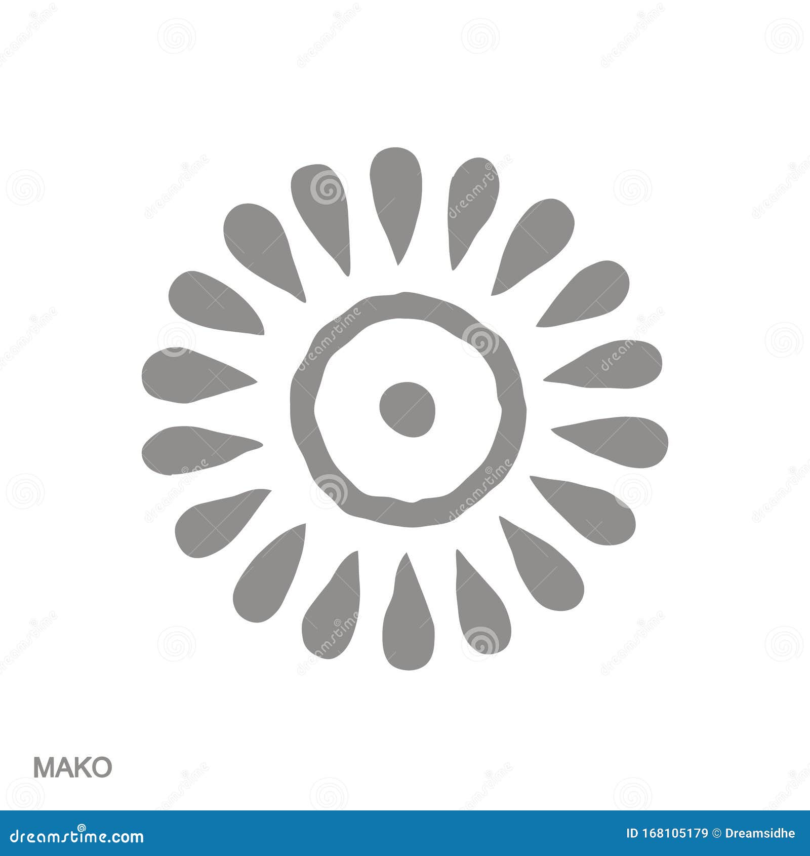 Monochrome Icon with Adinkra Symbol Mako Stock Vector - Illustration of ...