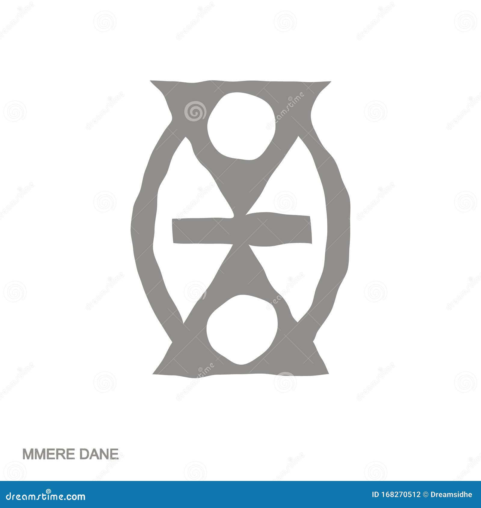 Icon With Adinkra Symbol Ohene Kye Vector Illustration | CartoonDealer ...