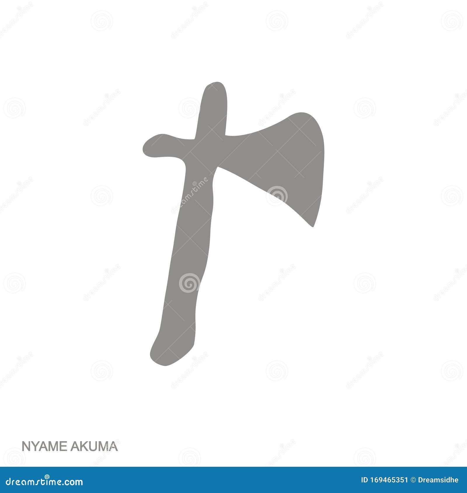 Monochrome Icon with Adinkra Symbol Nyame Akuma Stock Vector ...